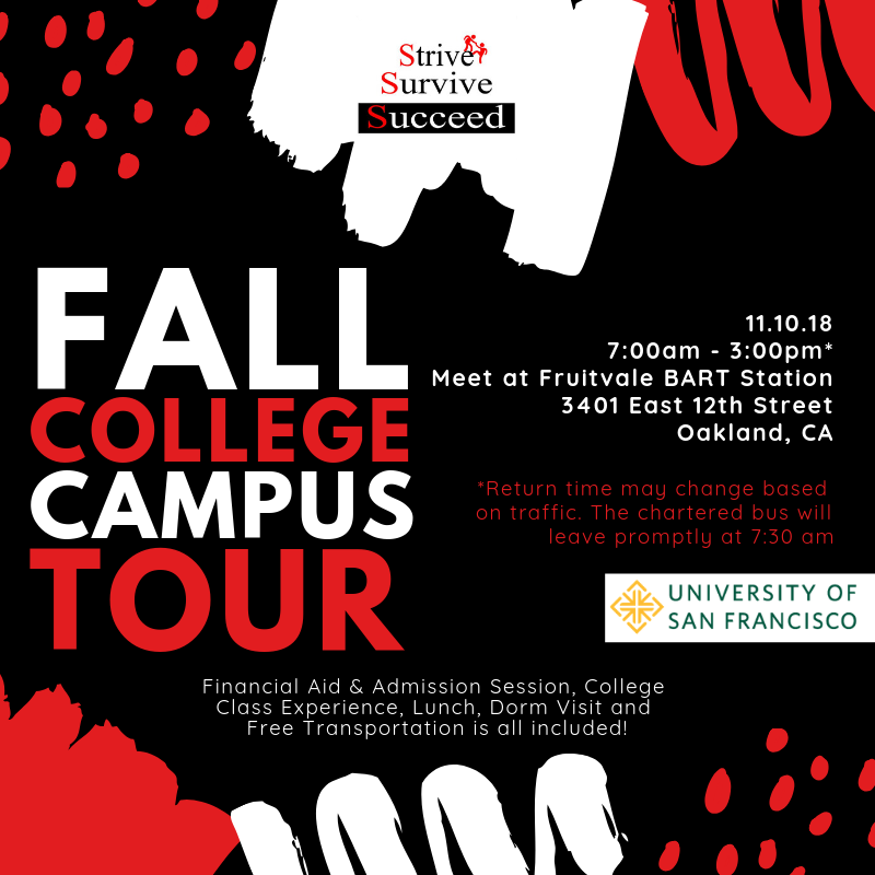 Fall College Campus Tour — Strive Survive Succeed