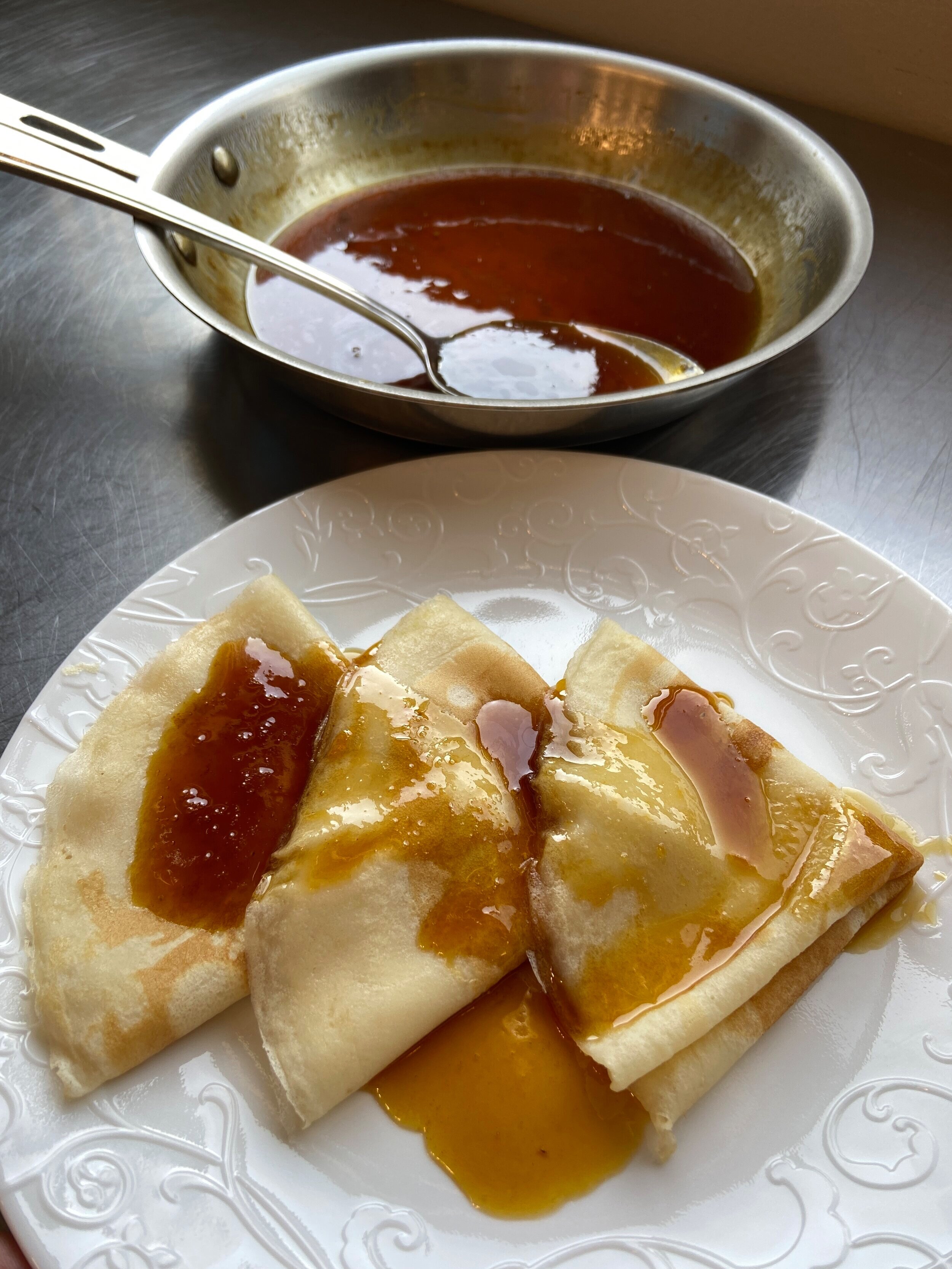 Crepes Suzette! It's FLAMBE time! — Sweet Relief Pastries