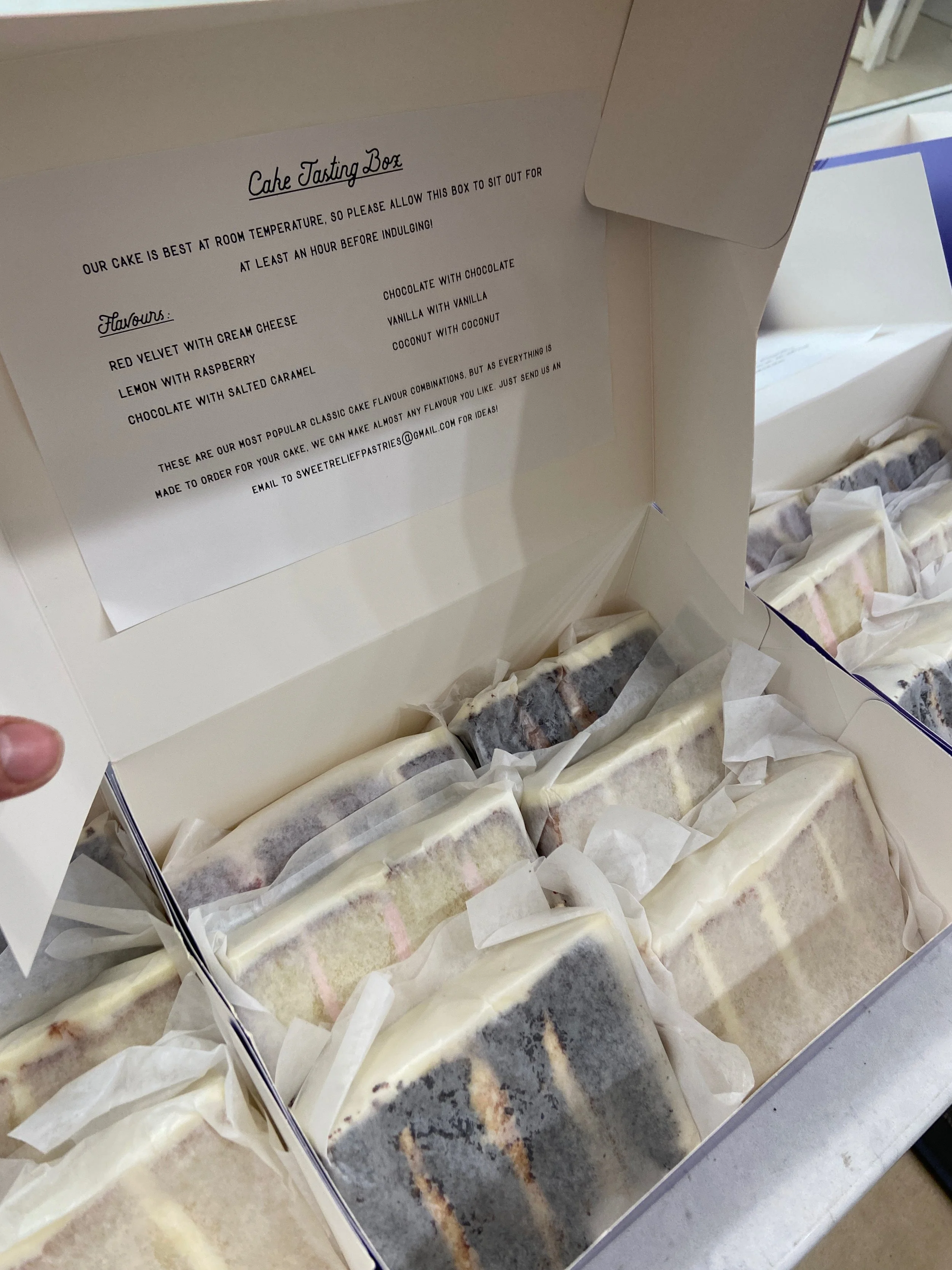 Cake Tasting Box — Sweet Relief Pastries