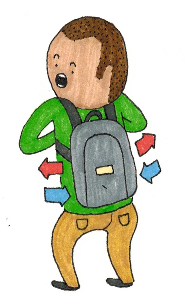Put On Backpack Clipart