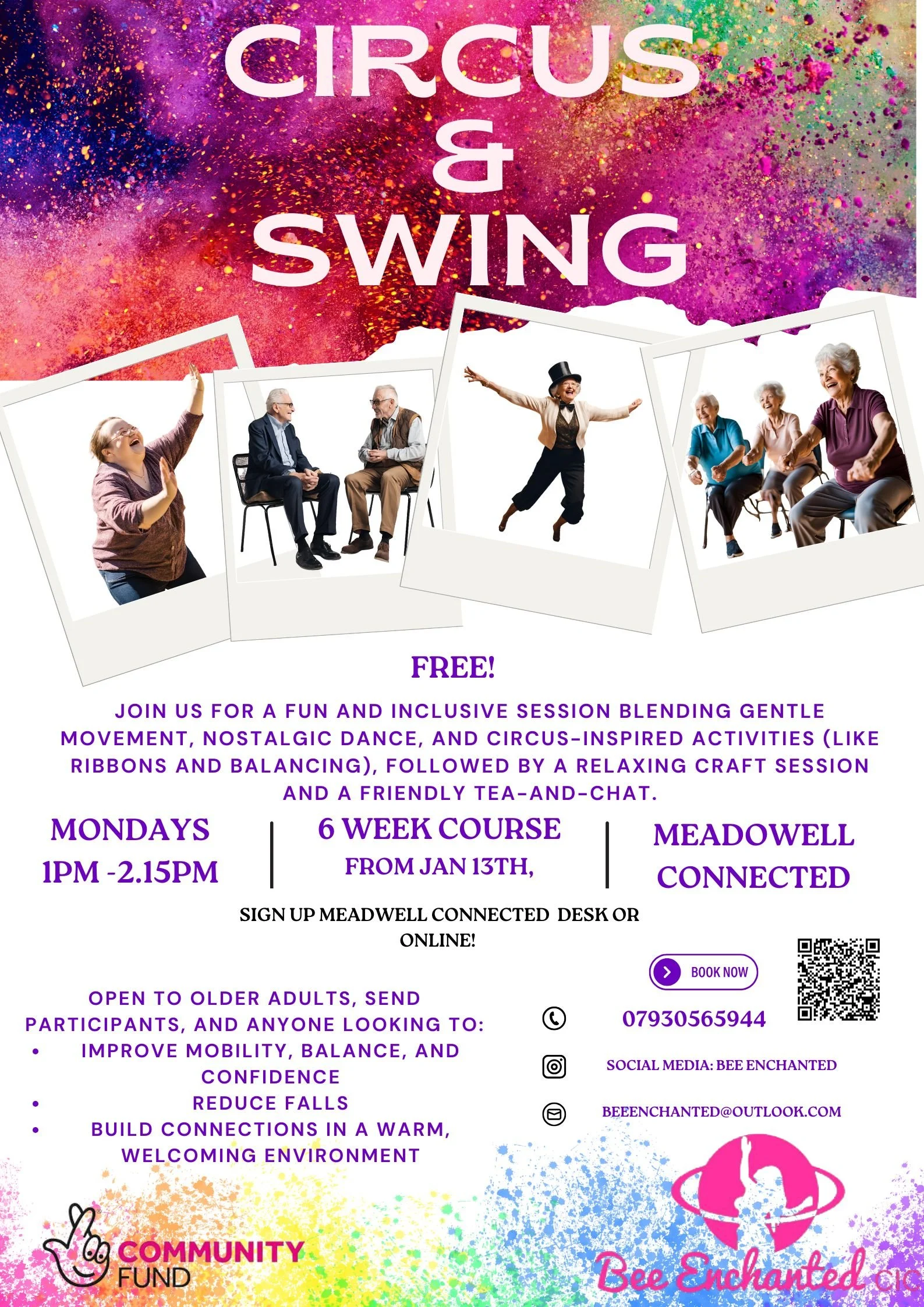 Circus and Swing!s bee enchanted BOOKINGS and Shop glow