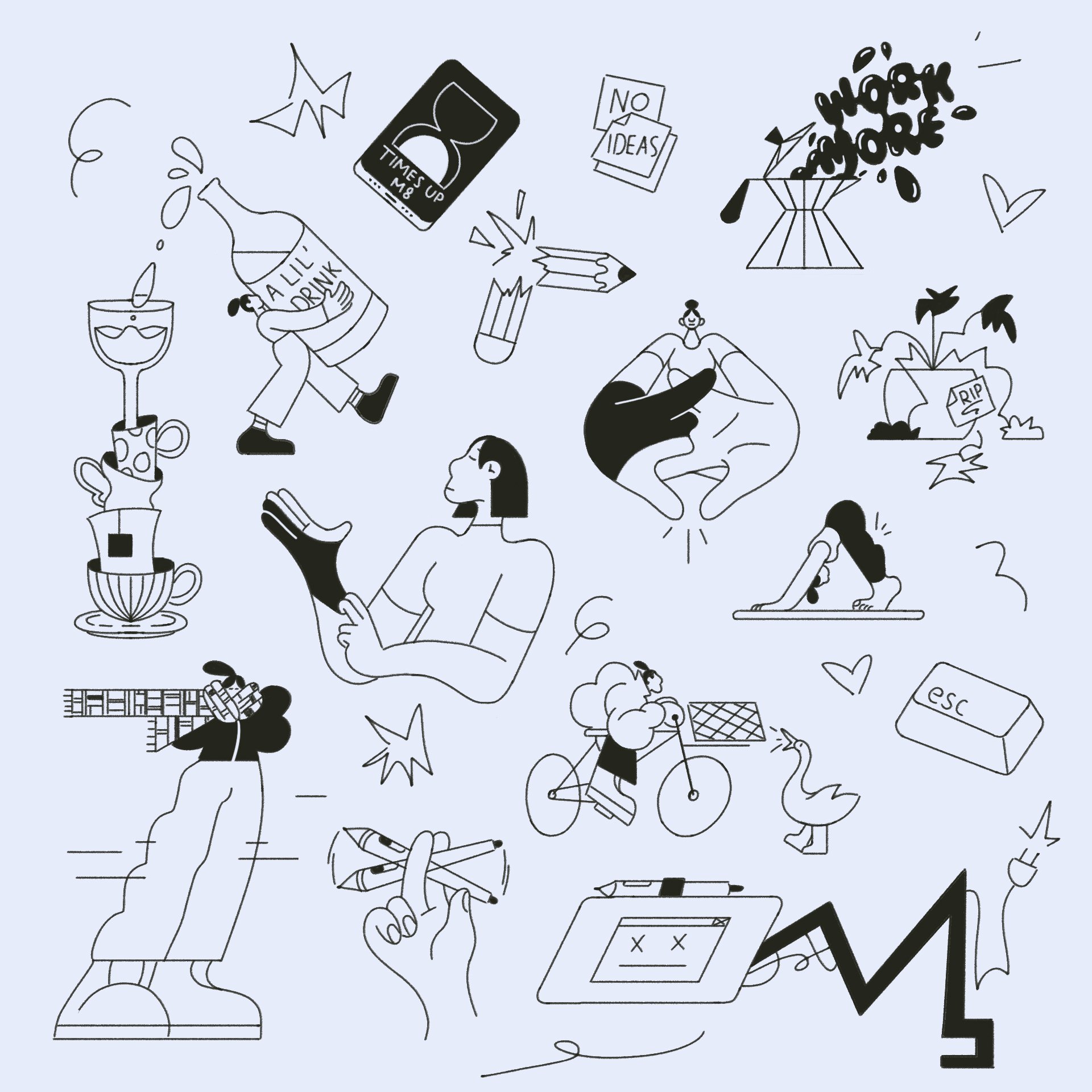 January Back to Work Doodles — Linn Fritz