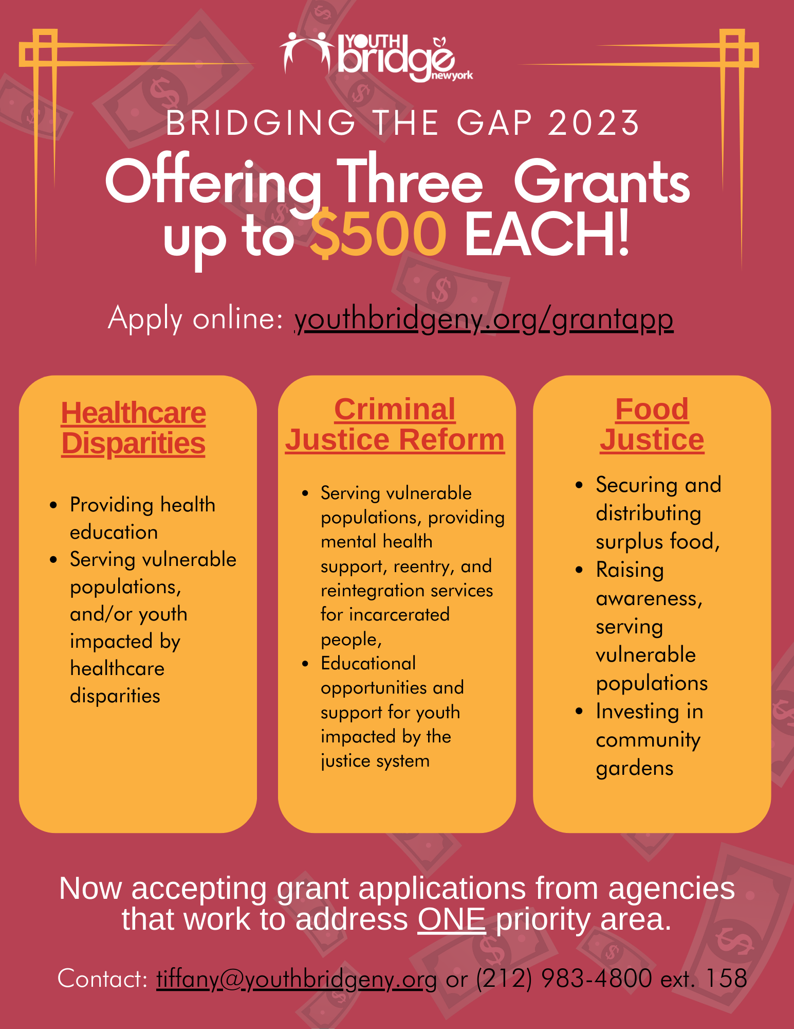 Grant Opportunity - Bridging the Gap — YouthBridge-NY