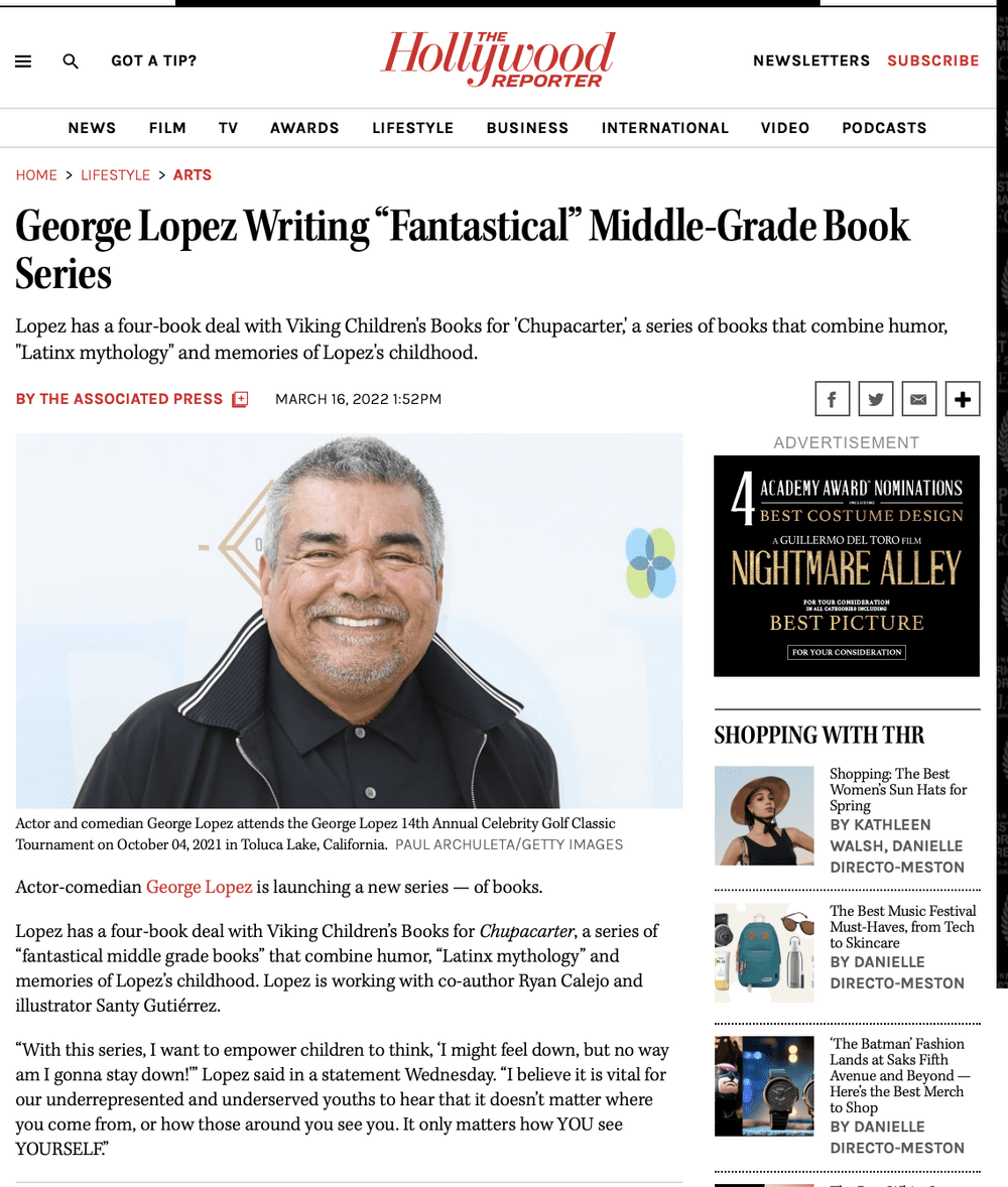CHUPACARTER - George Lopez Children's Book Coming This Fall — George ...