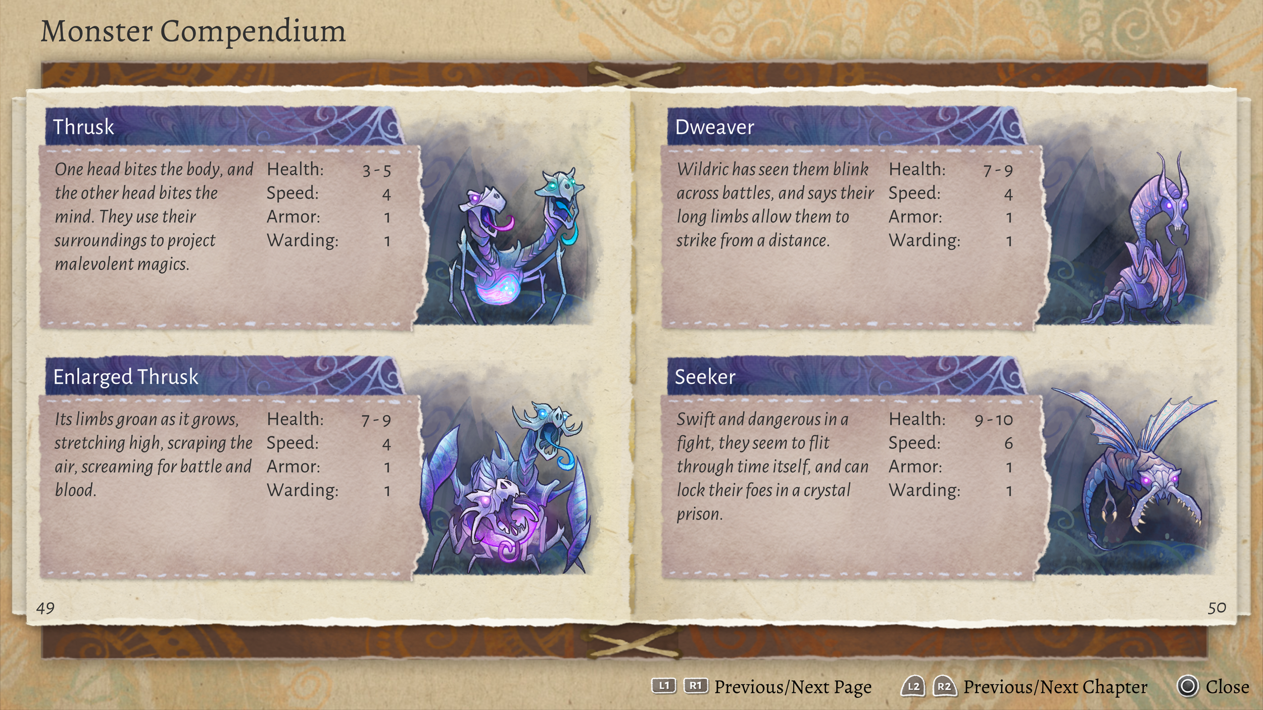 Wildermyth: Console Edition - The Monster Compendium — Auroch Digital