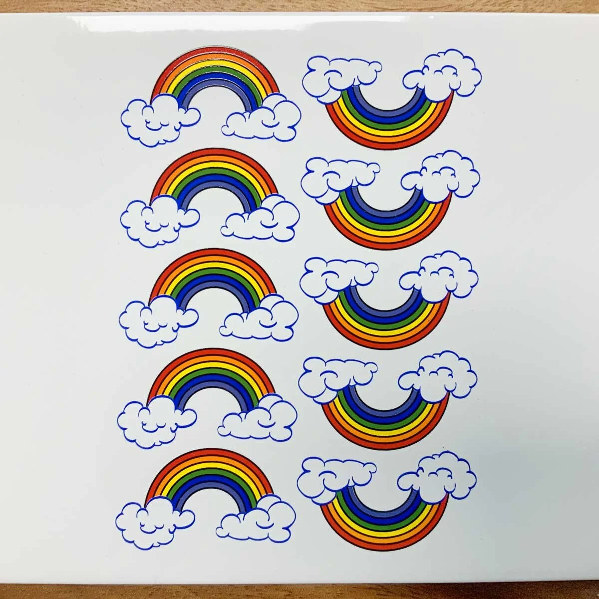 Large Rainbows- CERAMIC DECAL - GLASS DECAL - ENAMEL DECAL - FOOD SAFE ...