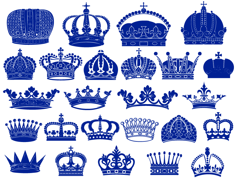 Blue Crown Clipart