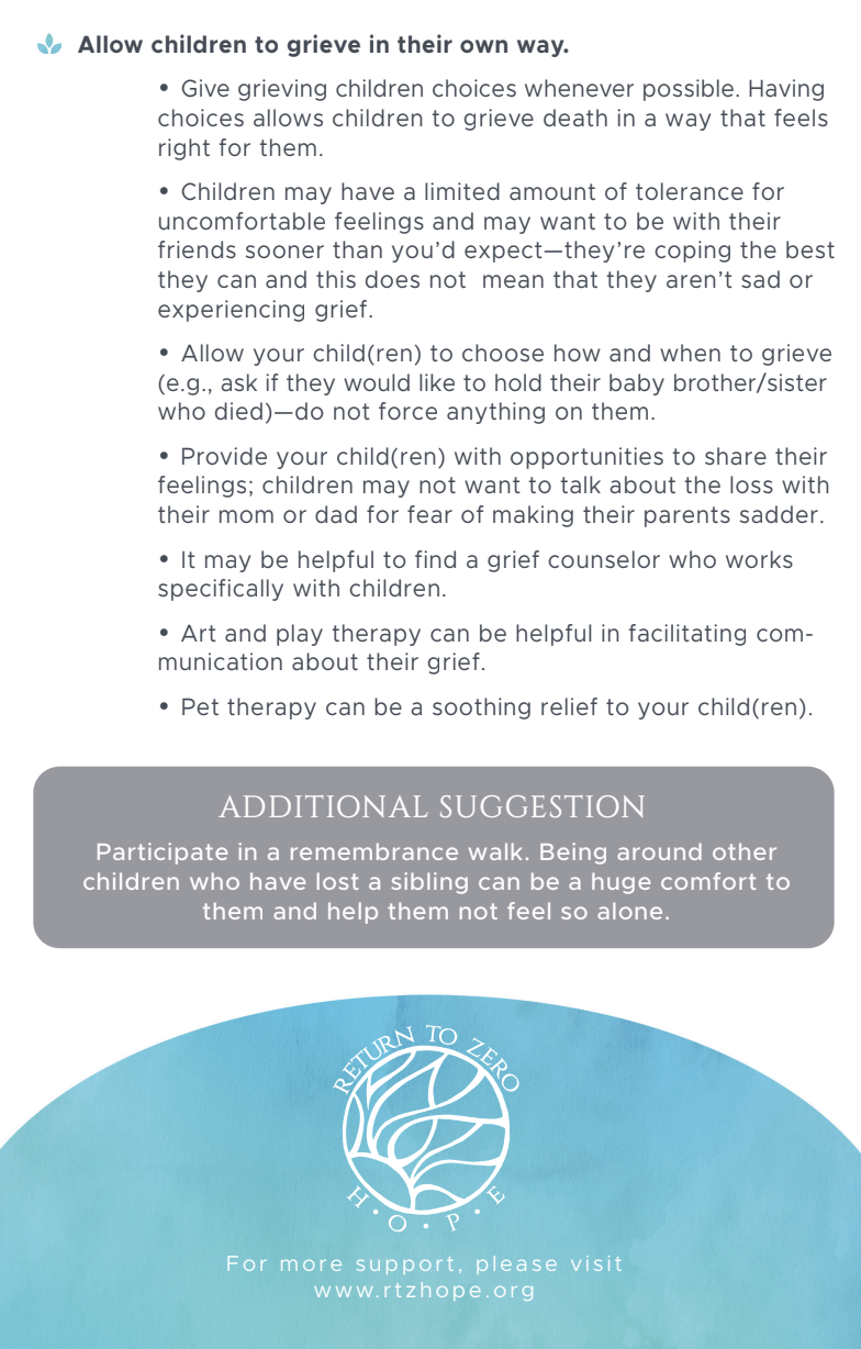 Siblings and Grief After Pregnancy and Infant Loss Brochure — Return to ...