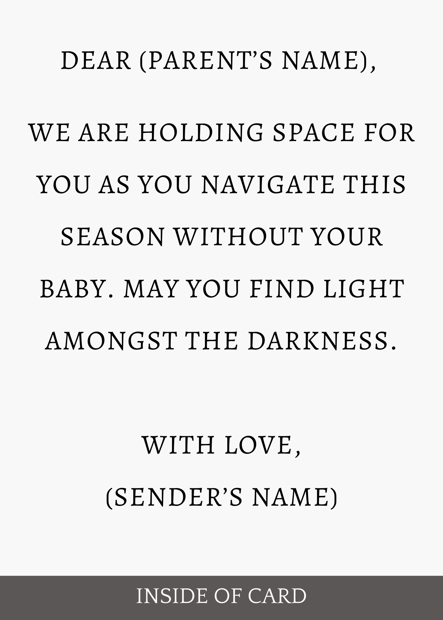 Virtual Card For Parents: Your Baby's Light Shines Within You — Return ...