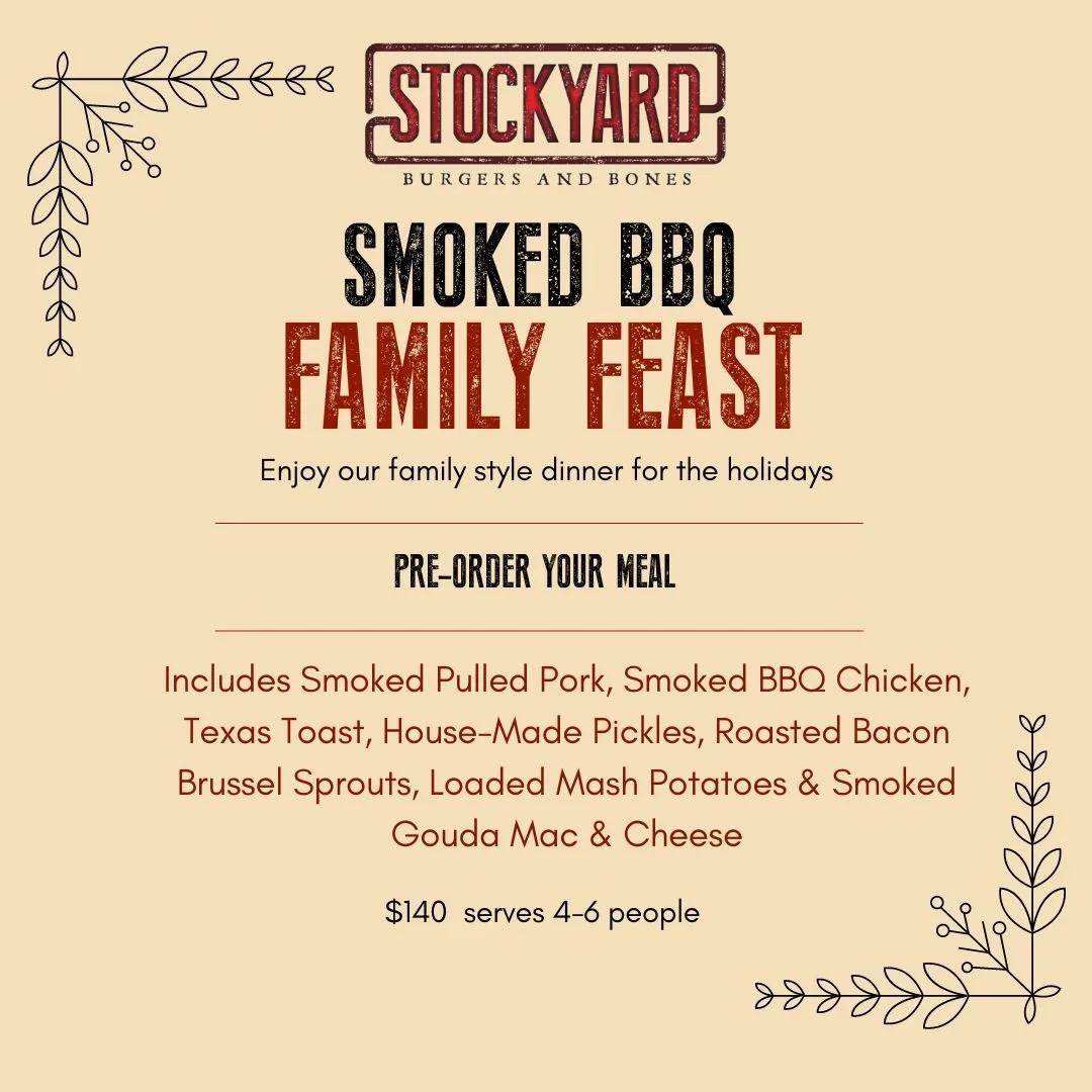 Happenings — STOCKYARD burgers & bones