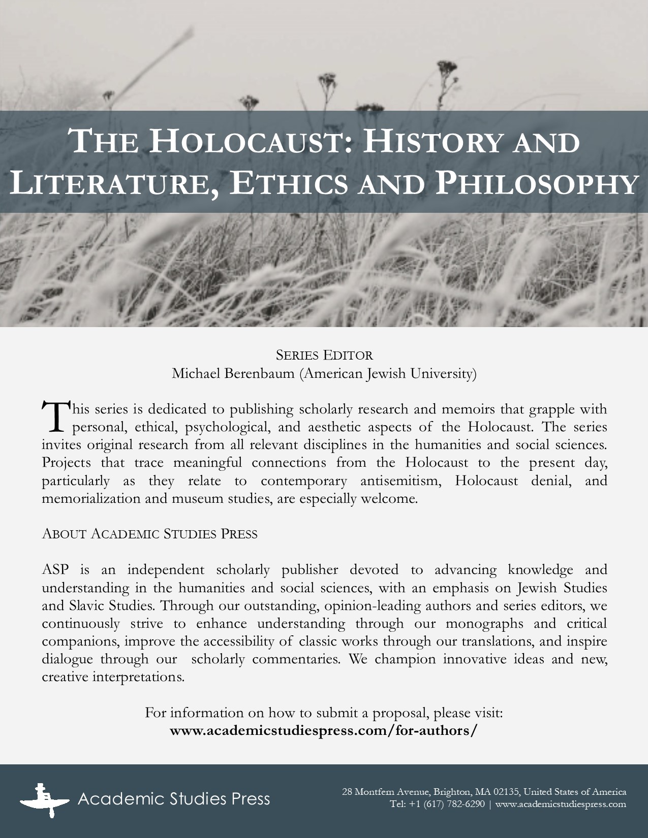 Catalogs & Leaflets — Academic Studies Press