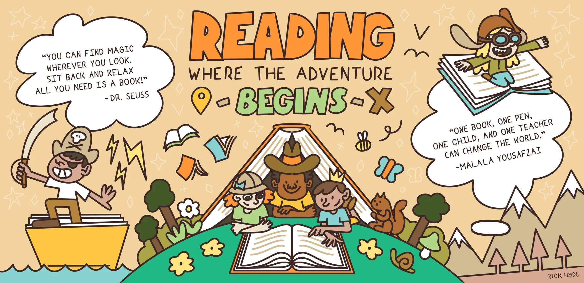 Poster Illustration | Manley Park Library Display