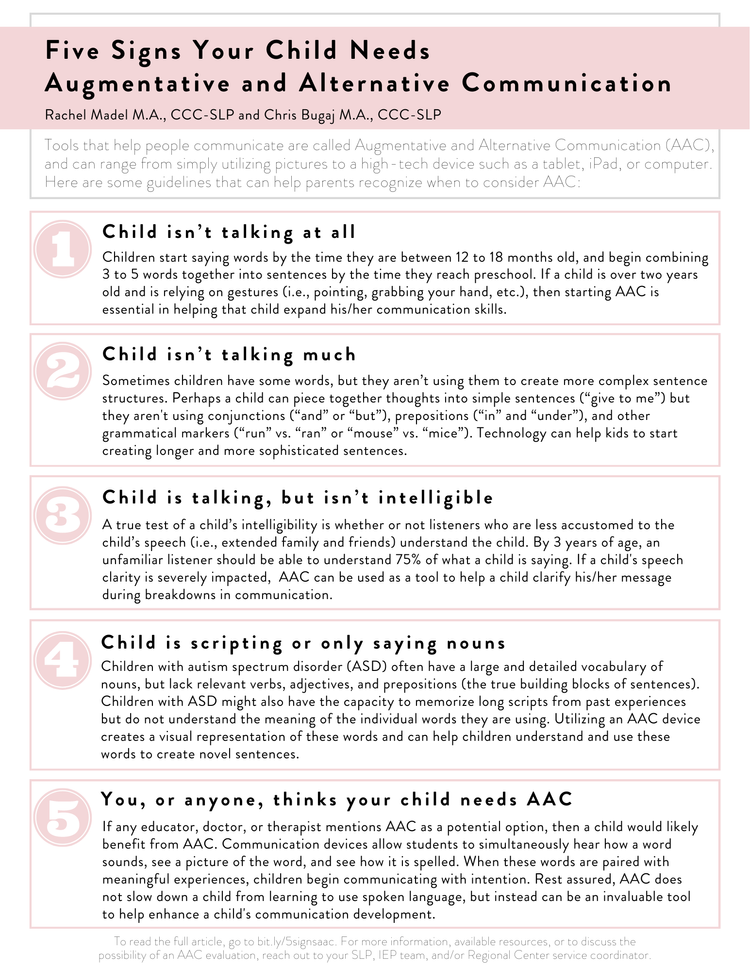 5 Signs Your Child Needs Augmentative/Alternative Communication (AAC ...