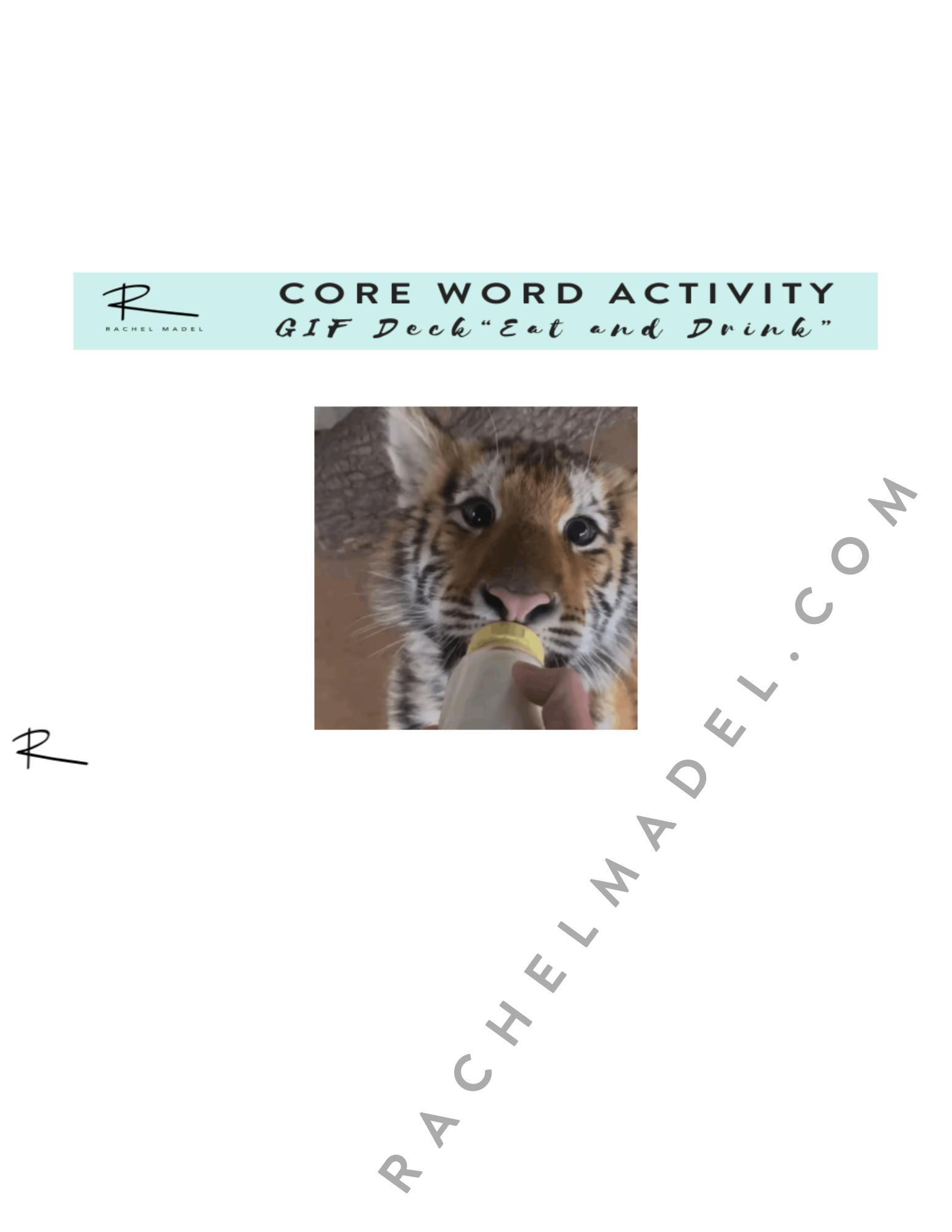 NEW Core Words: EAT/ DRINK GIF Deck — Rachel Madel Speech Therapy Inc.