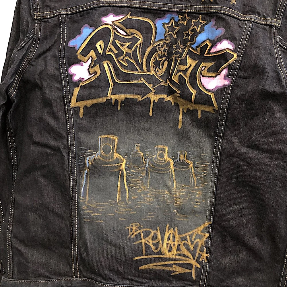 Denim Punk Jacket Back