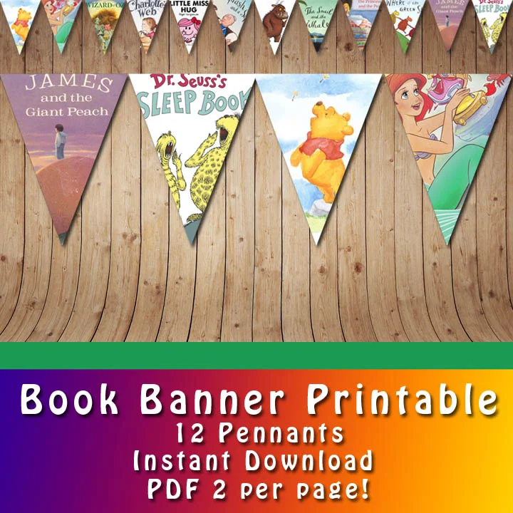 Children's Book Banner Digital Download — A Friend Design LLC. Graphic ...