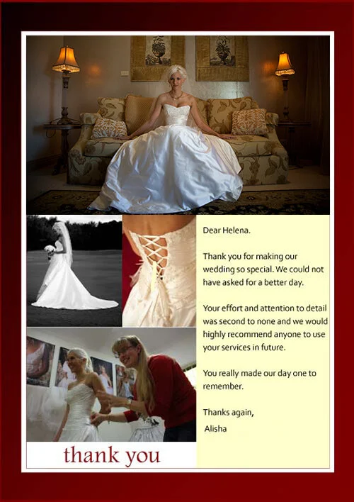 Custom Bridal Designer Testimonials 2010