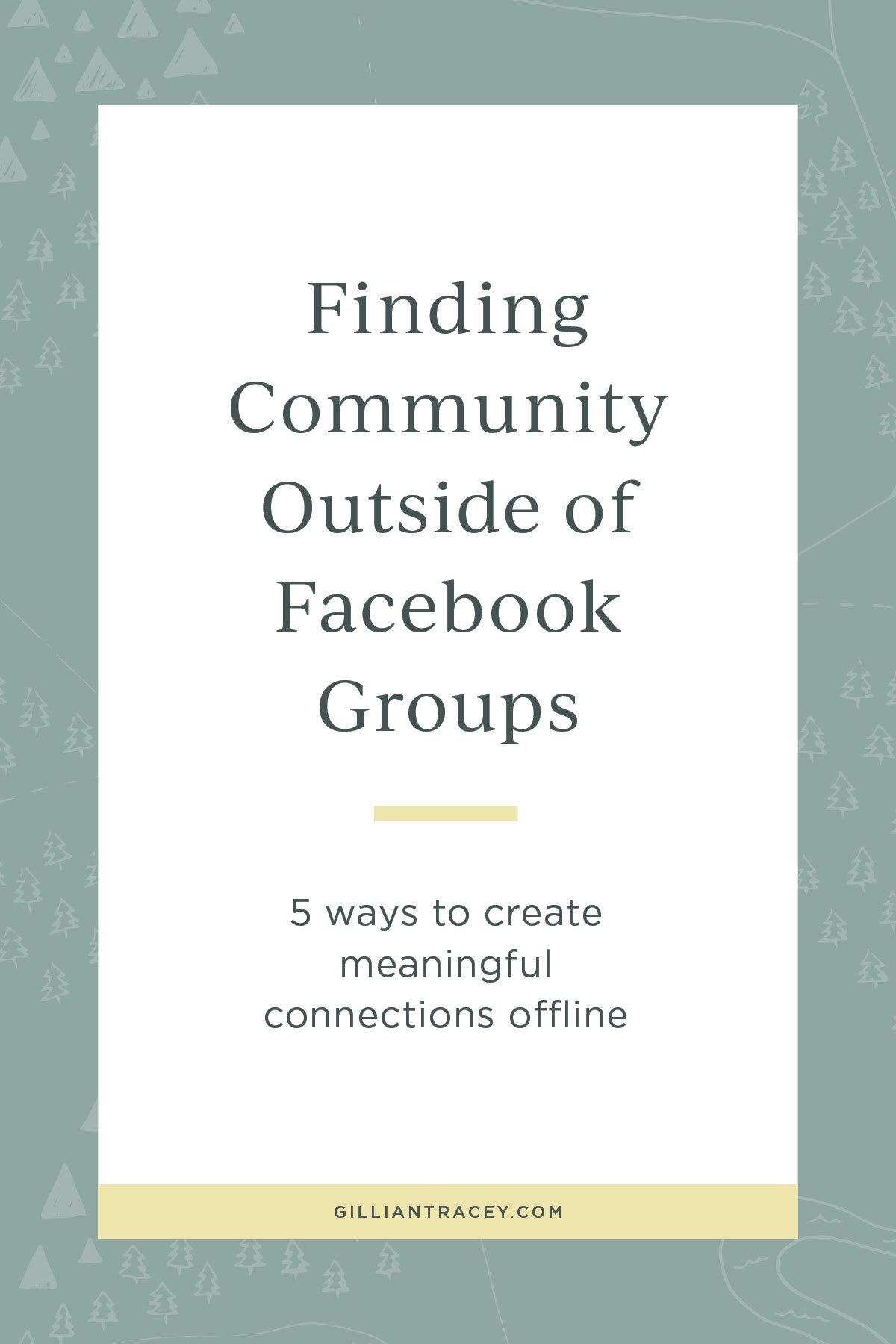 Finding Community Outside of Facebook Groups — Gillian Tracey Design ...