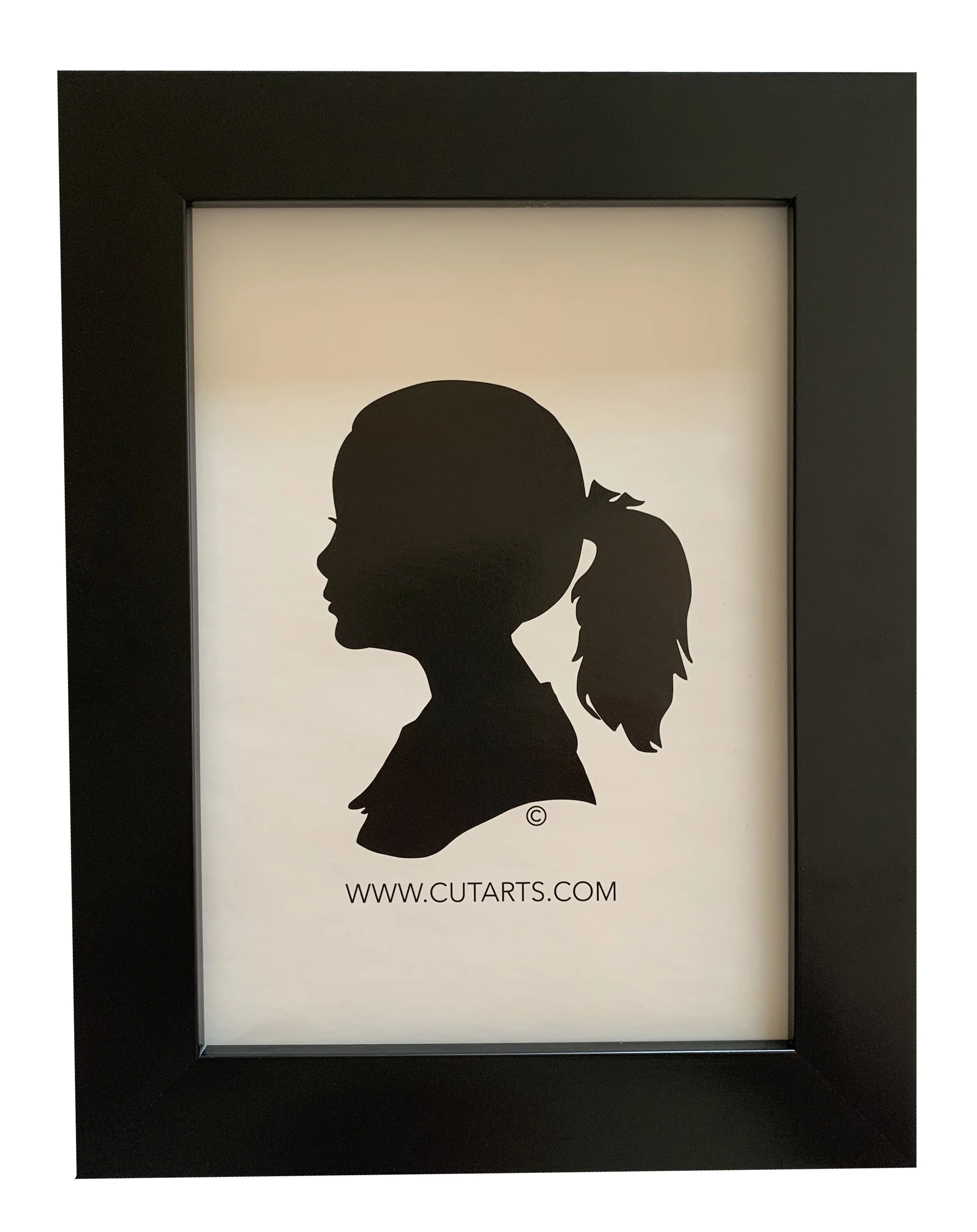 Traditional Black Oval Silhouette Frame — Cut Arts
