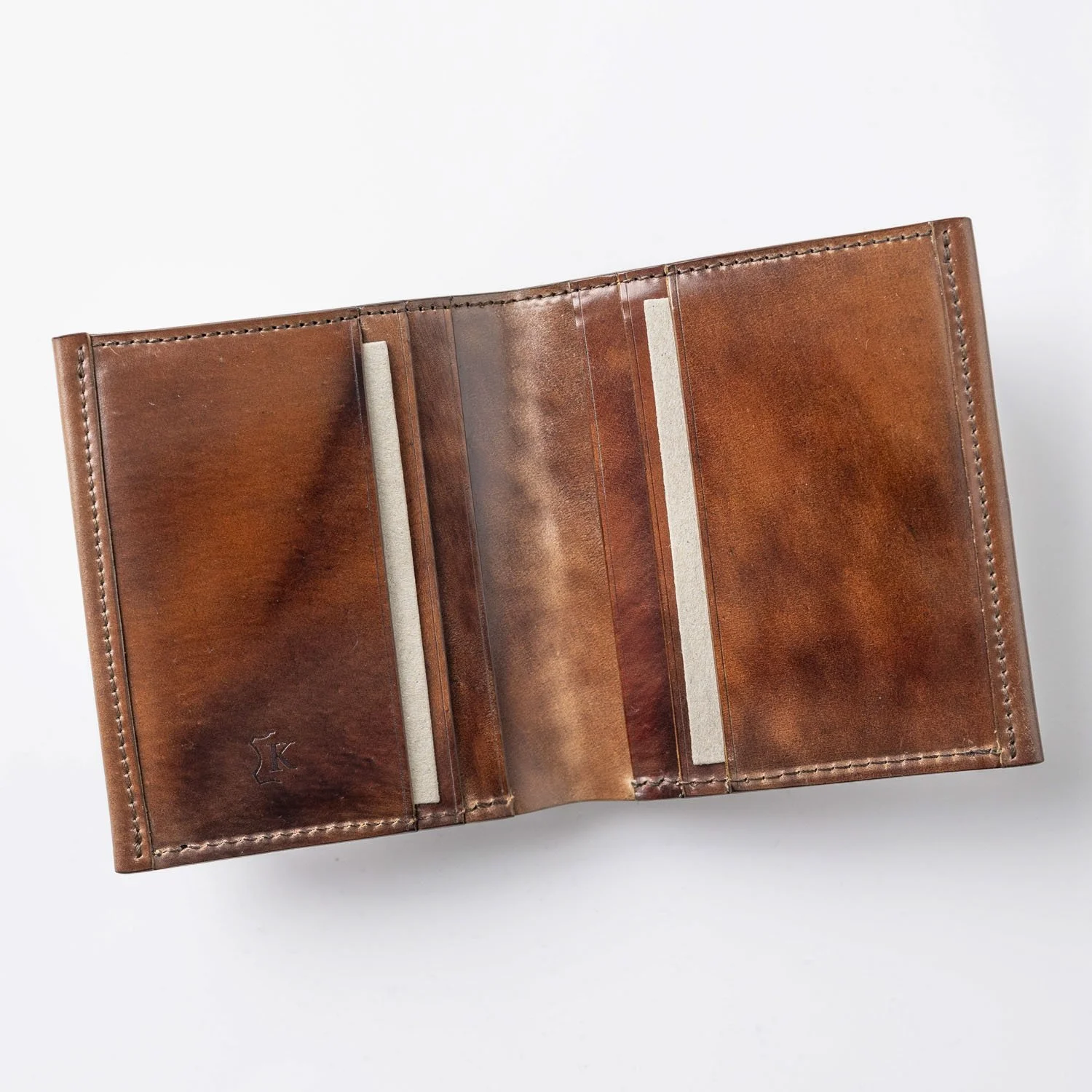 3-3 Wallet - Marbled Color 8 Shell Cordovan — GENUINE HORWEEN PRODUCTS