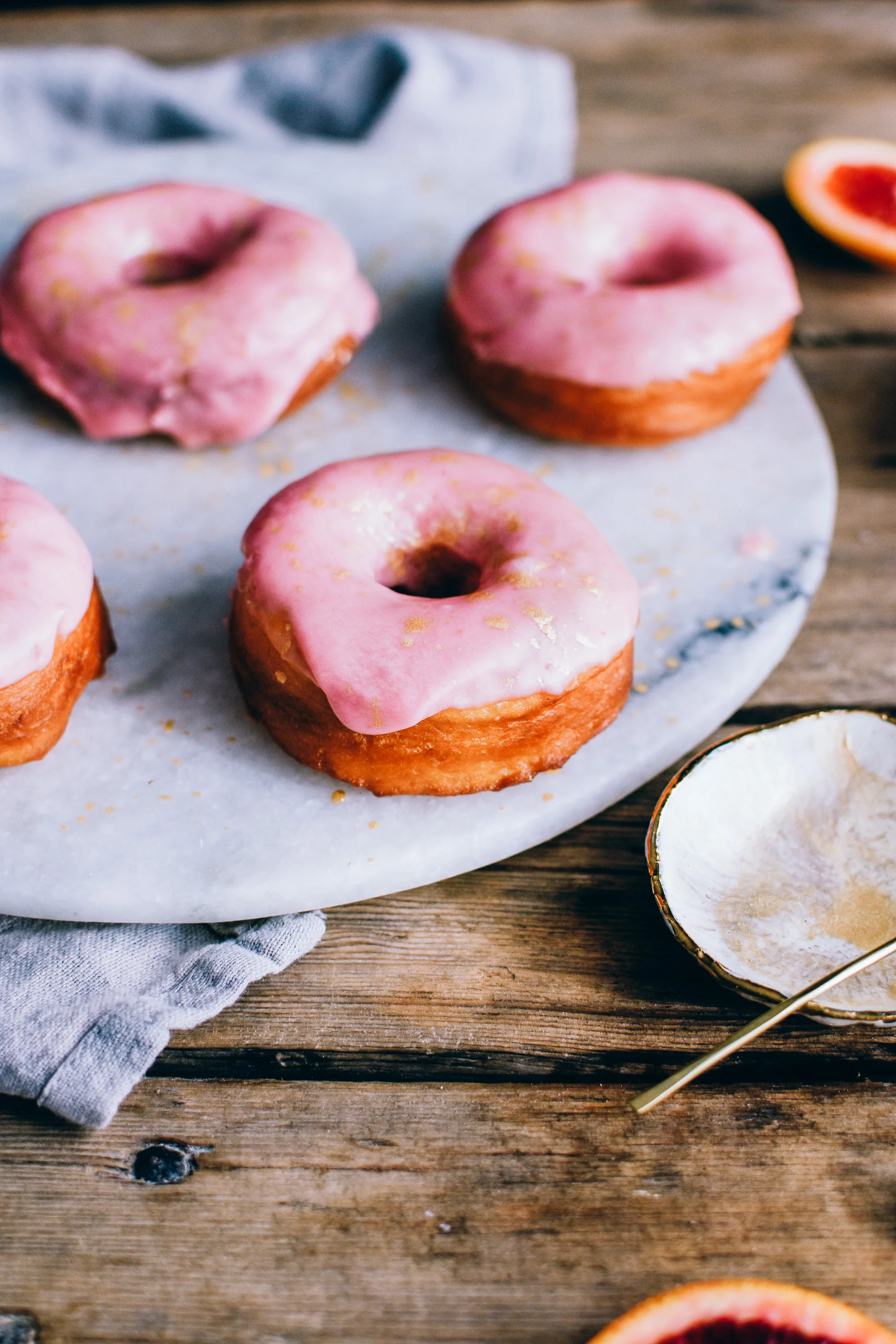 blood orange doughnuts with blood orange glaze — the farmer's daughter ...