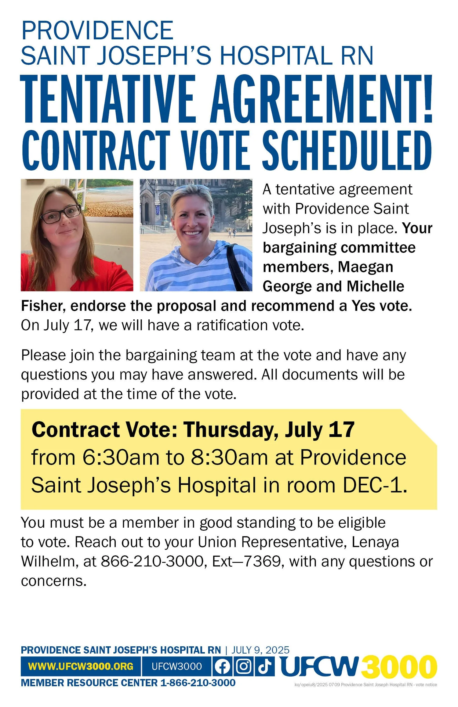 Providence Saint Joseph’s Hospital RN Tentative Agreement! — UFCW 3000