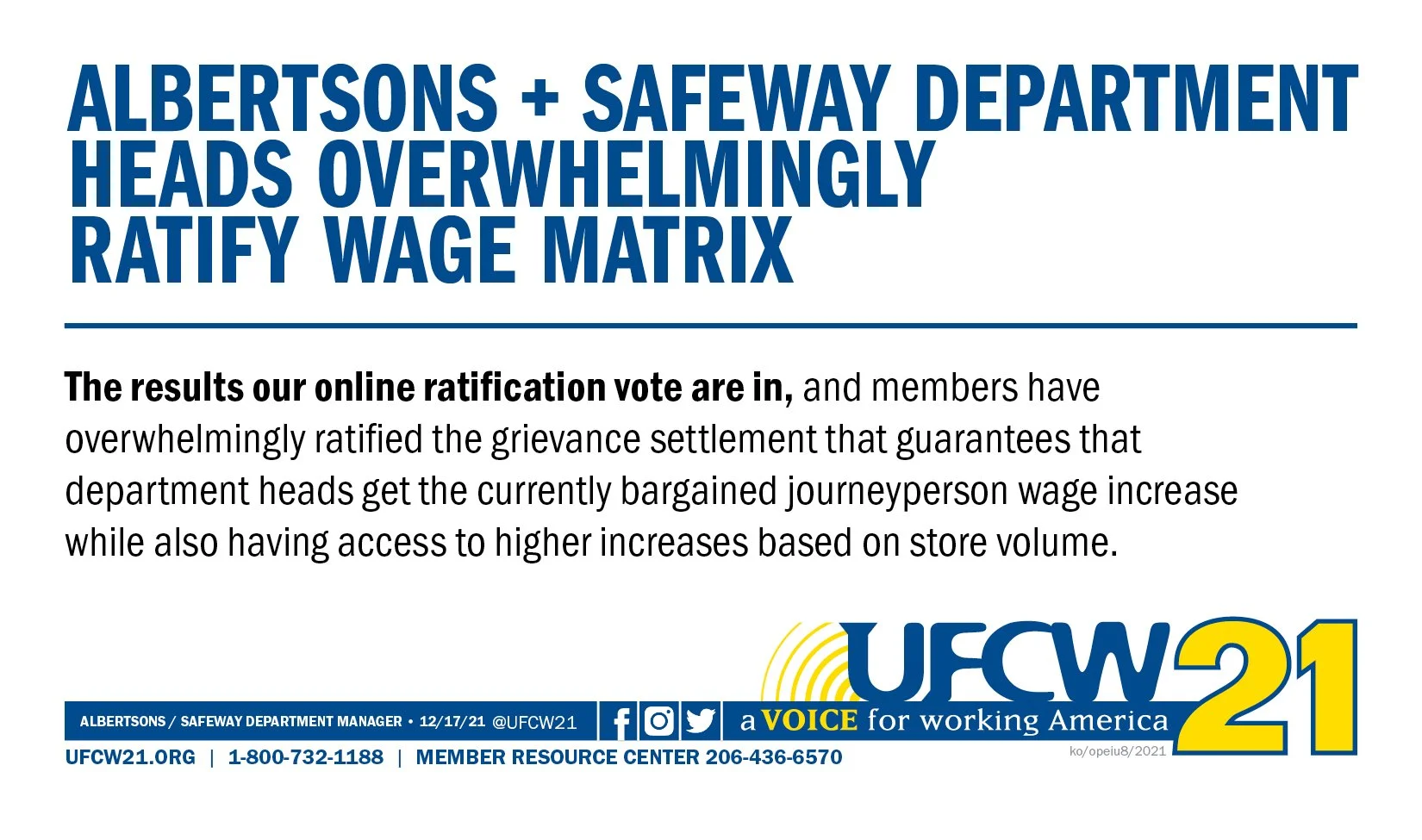 Safeway — News & Updates — UFCW 3000