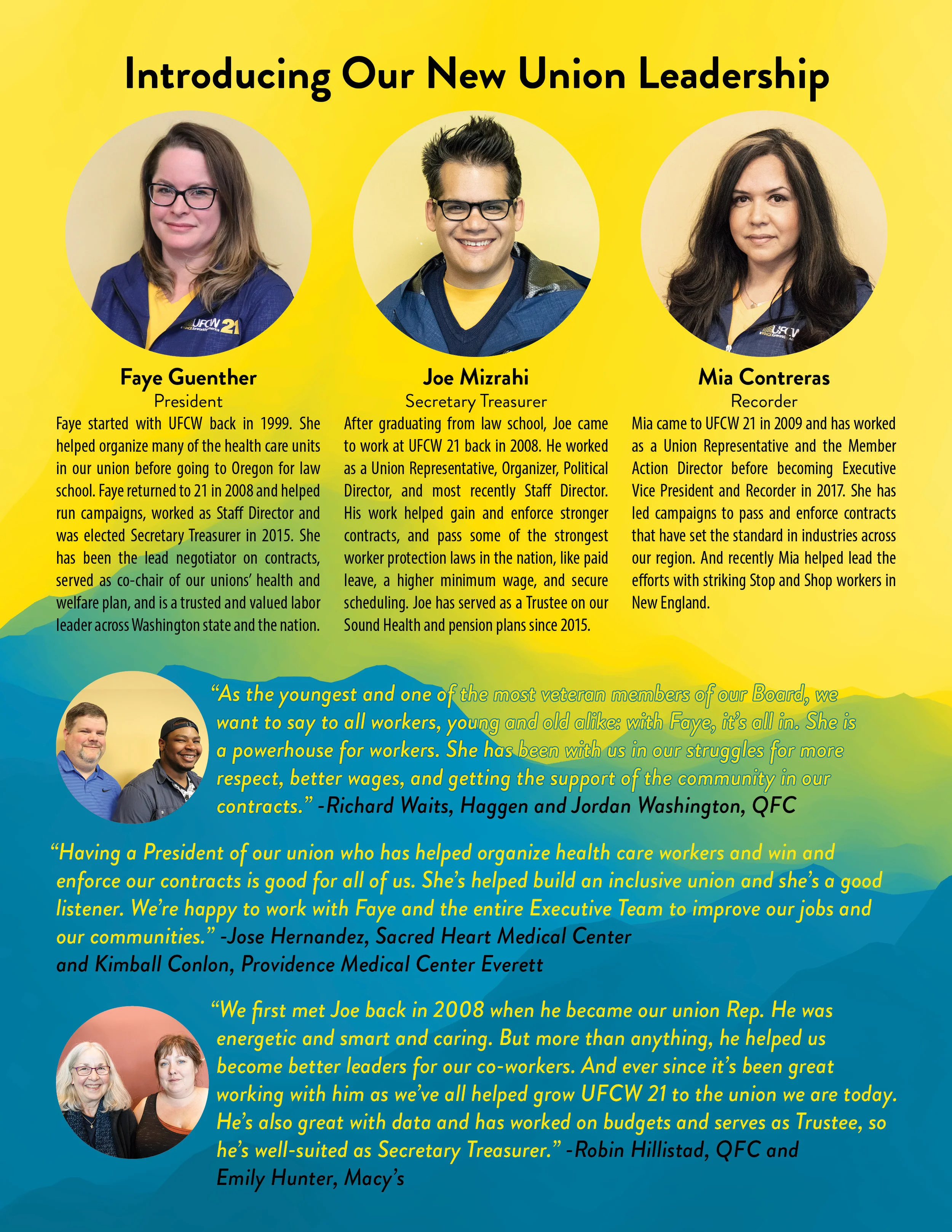 New Leadership elected at UFCW 21 — UFCW 3000