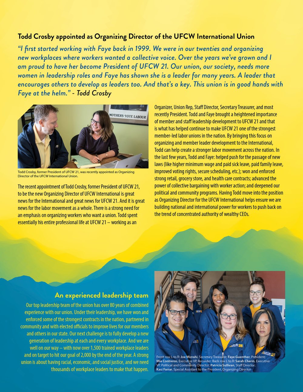 New Leadership elected at UFCW 21 — UFCW 3000