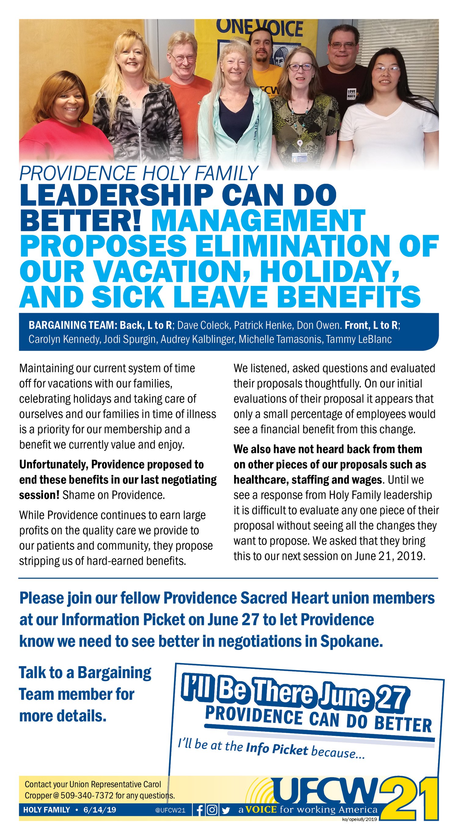 Providence Holy Family - Leadership Can Do Better! Management Proposes ...