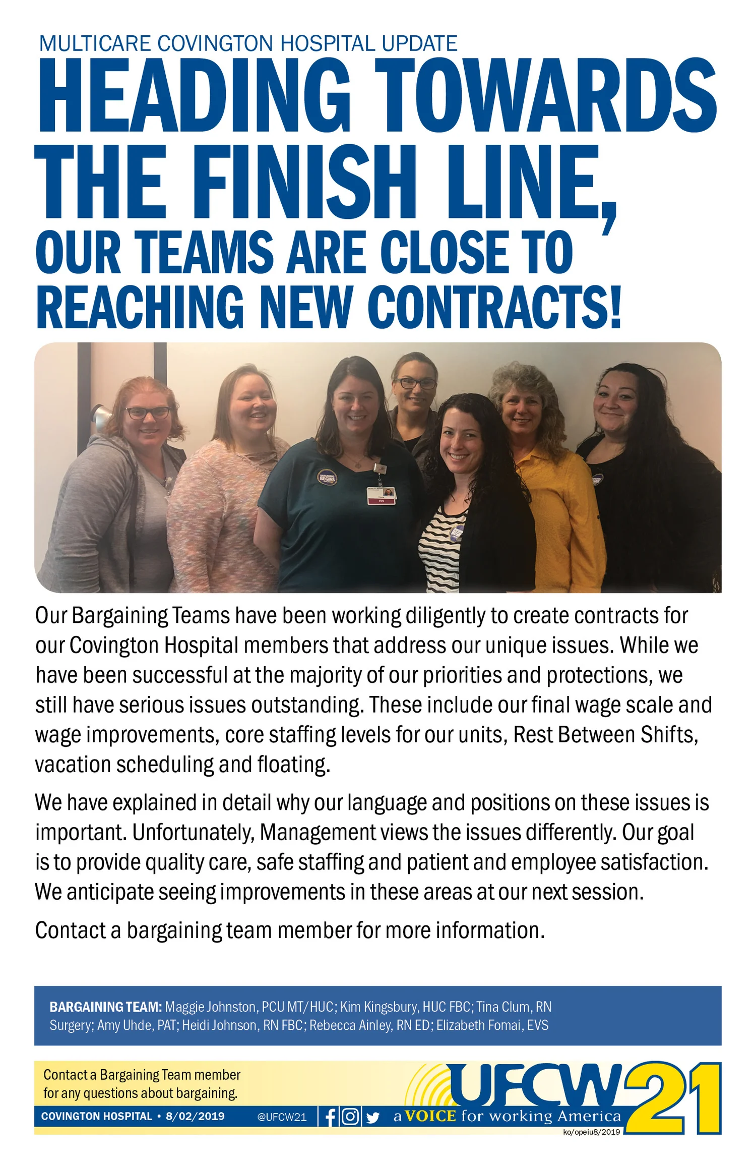 MultiCare Covington Hospital Update — UFCW 3000