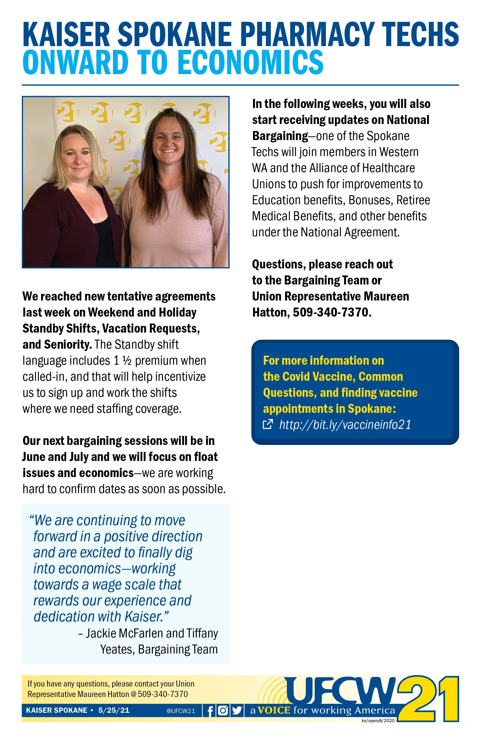 Kaiser Spokane Pharmacy Techs - Onward to Economics — UFCW 3000