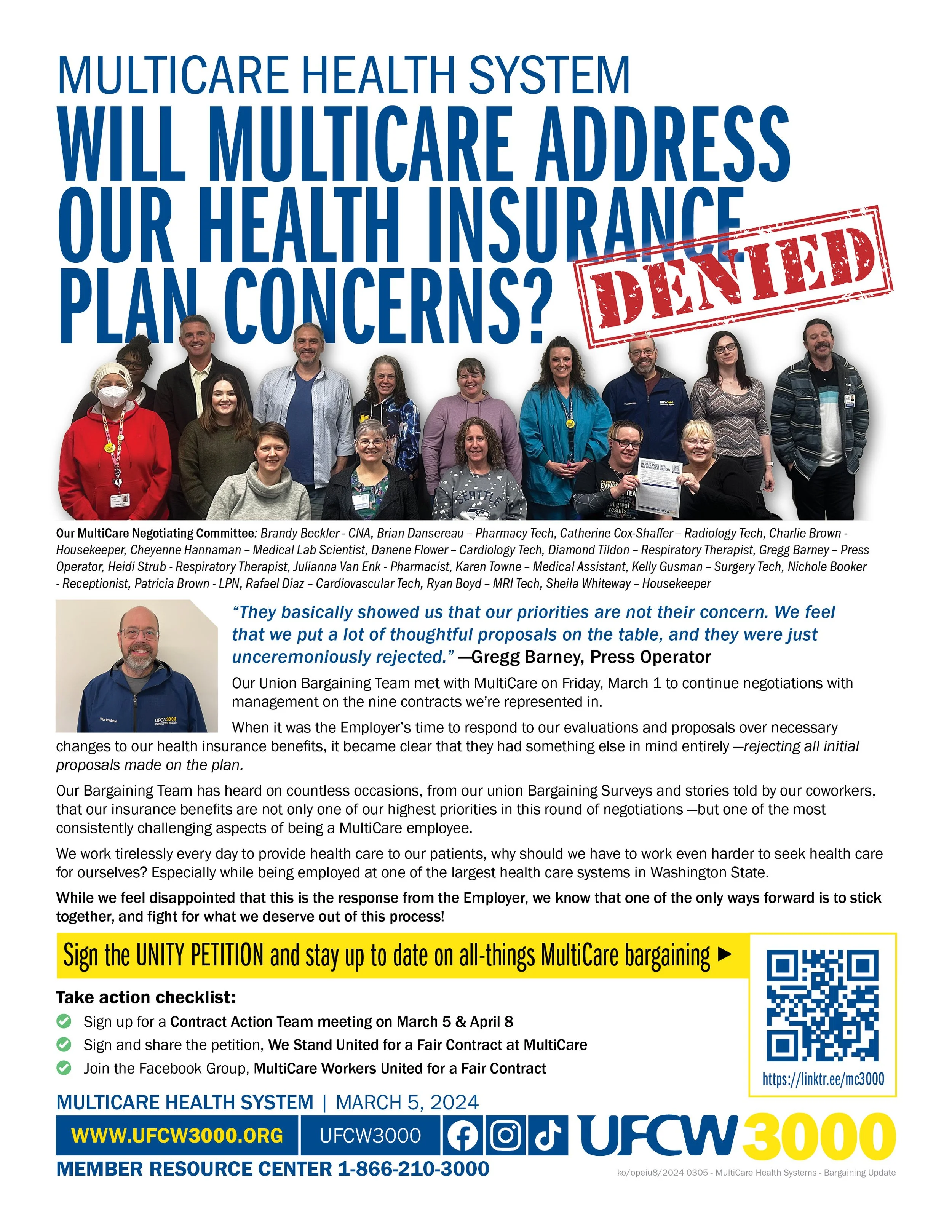 MultiCare Health Systems Tech Contract — UFCW 3000