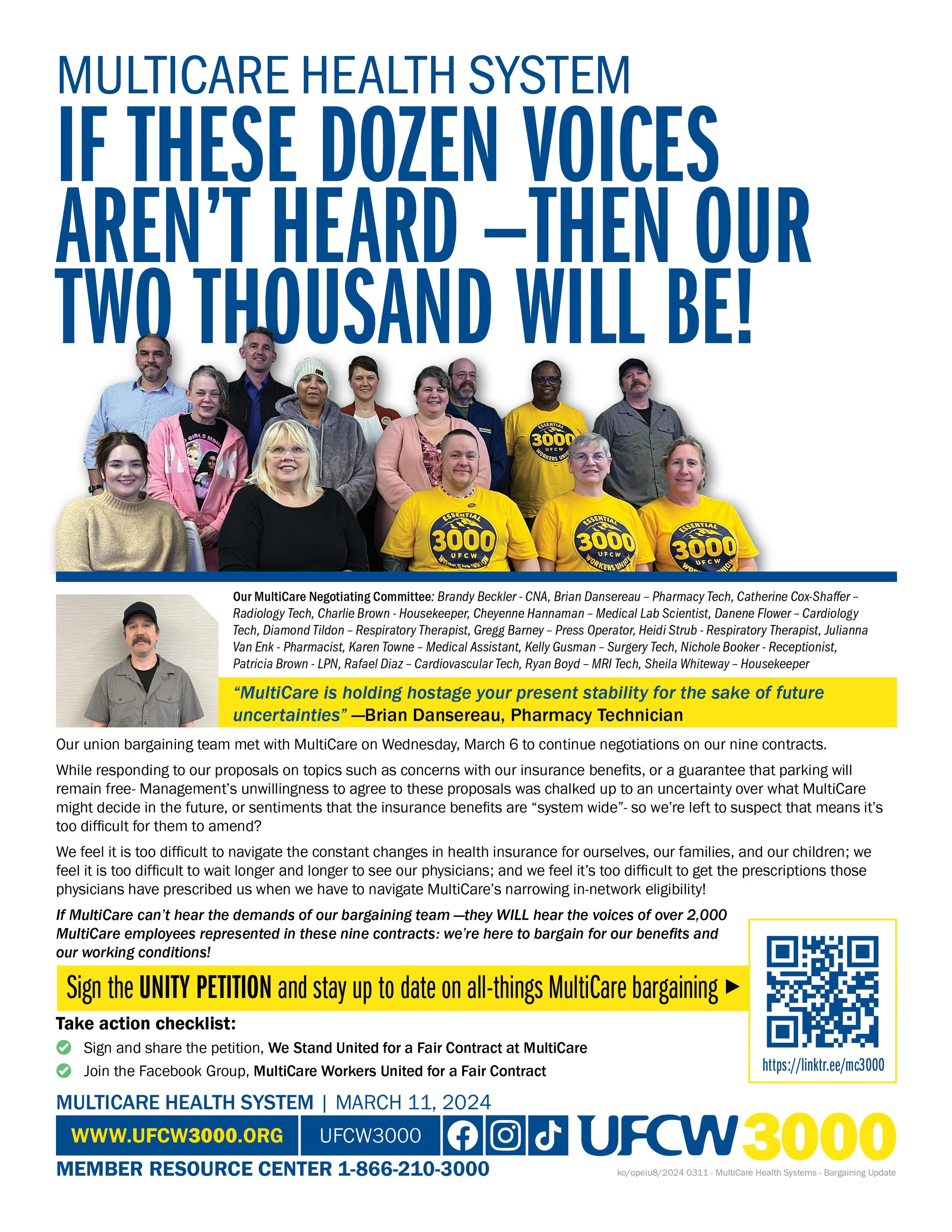 MultiCare Health Systems Auburn Medical Center Tech Contract — UFCW 3000