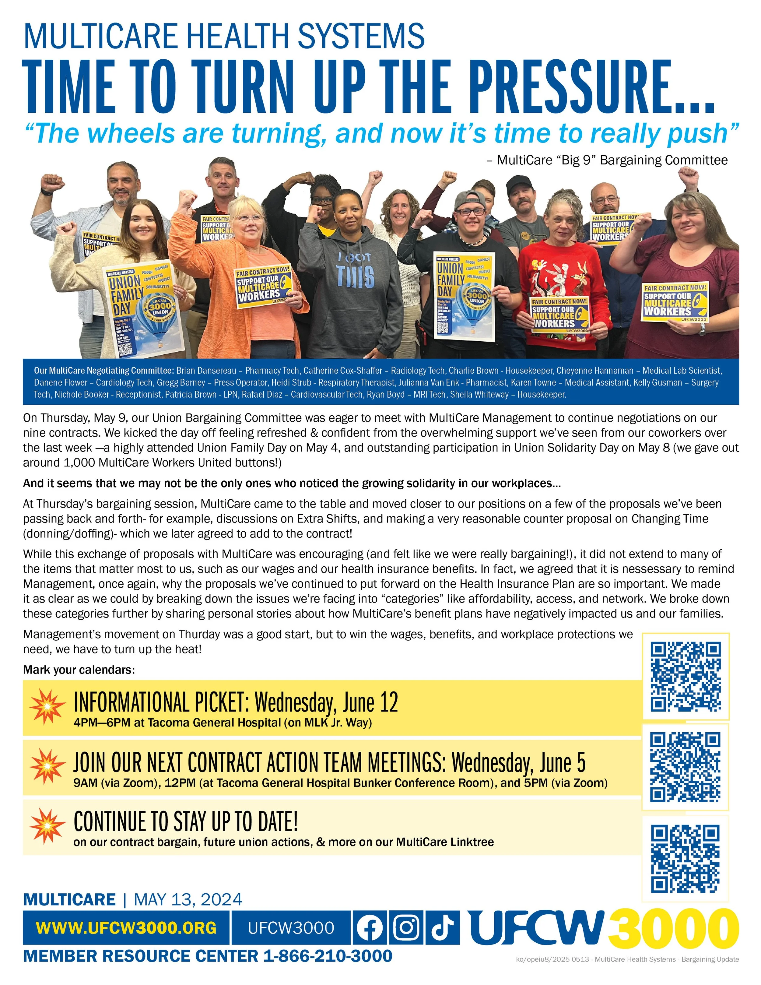 Healthcare union — UFCW 3000