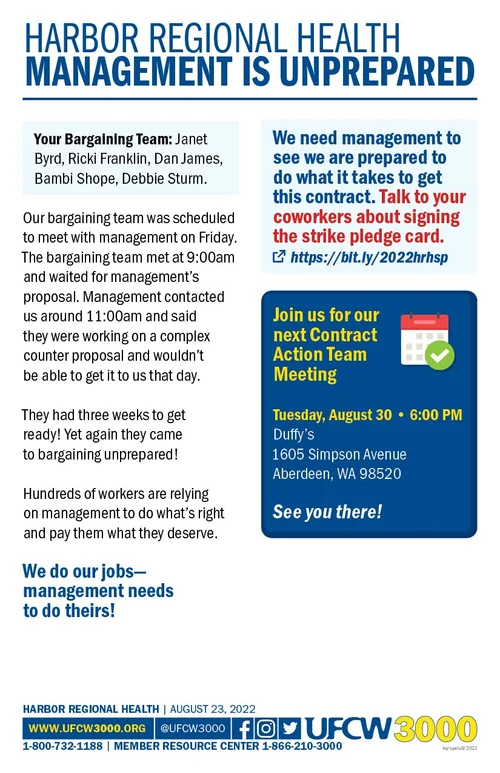 Harbor Regional Health - Management is Unprepared — UFCW 3000