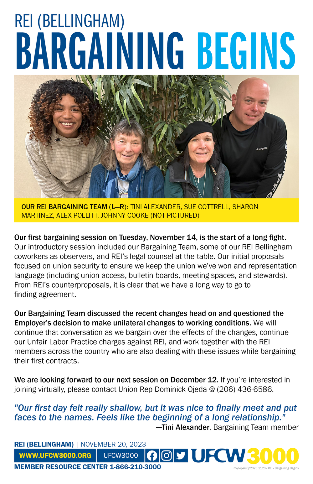 REI — News & Updates — UFCW 3000