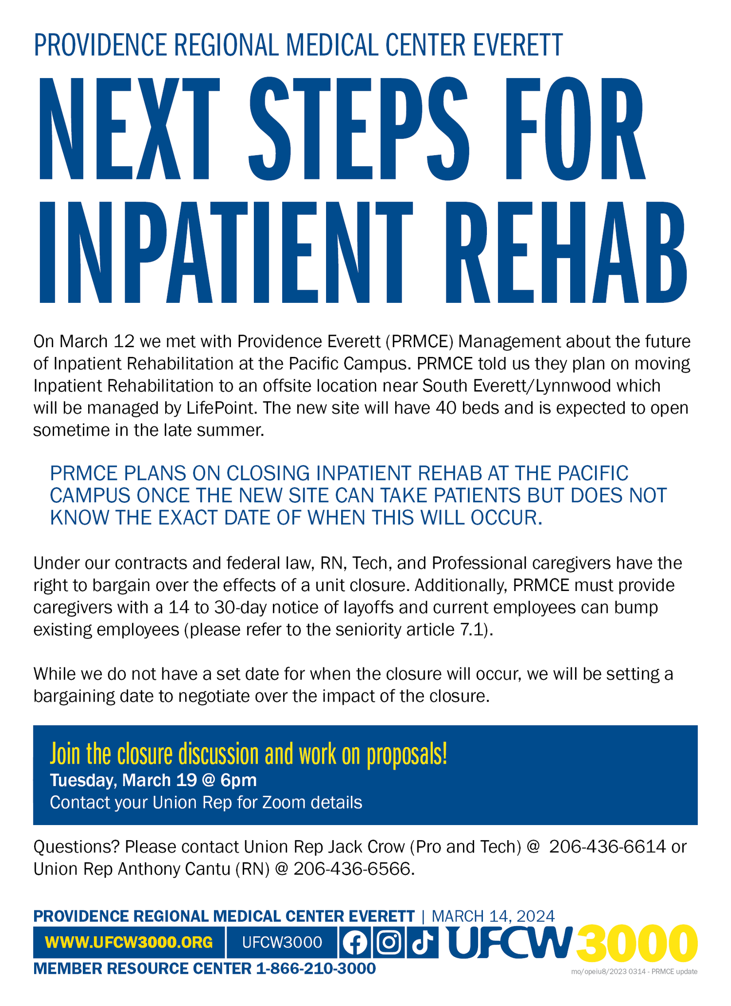 Providence Regional Medical Center Everett - Next Steps for Inpatient ...