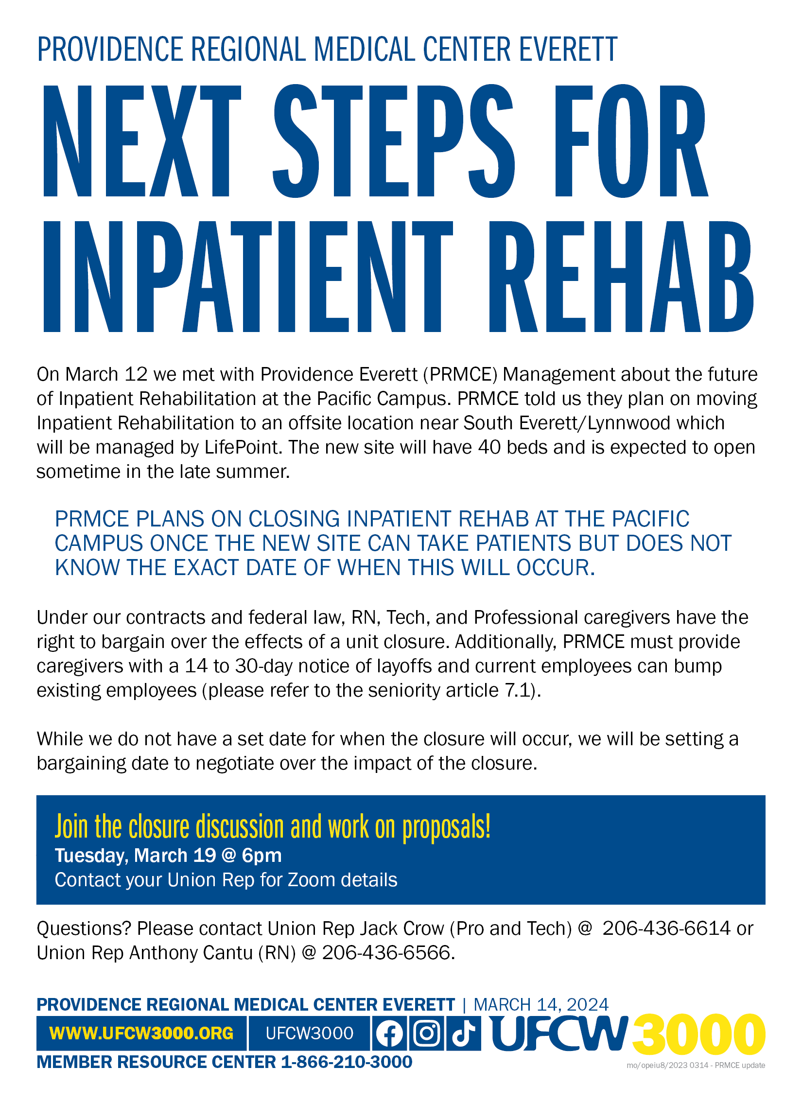 Providence Regional Medical Center Everett - Next Steps for Inpatient ...