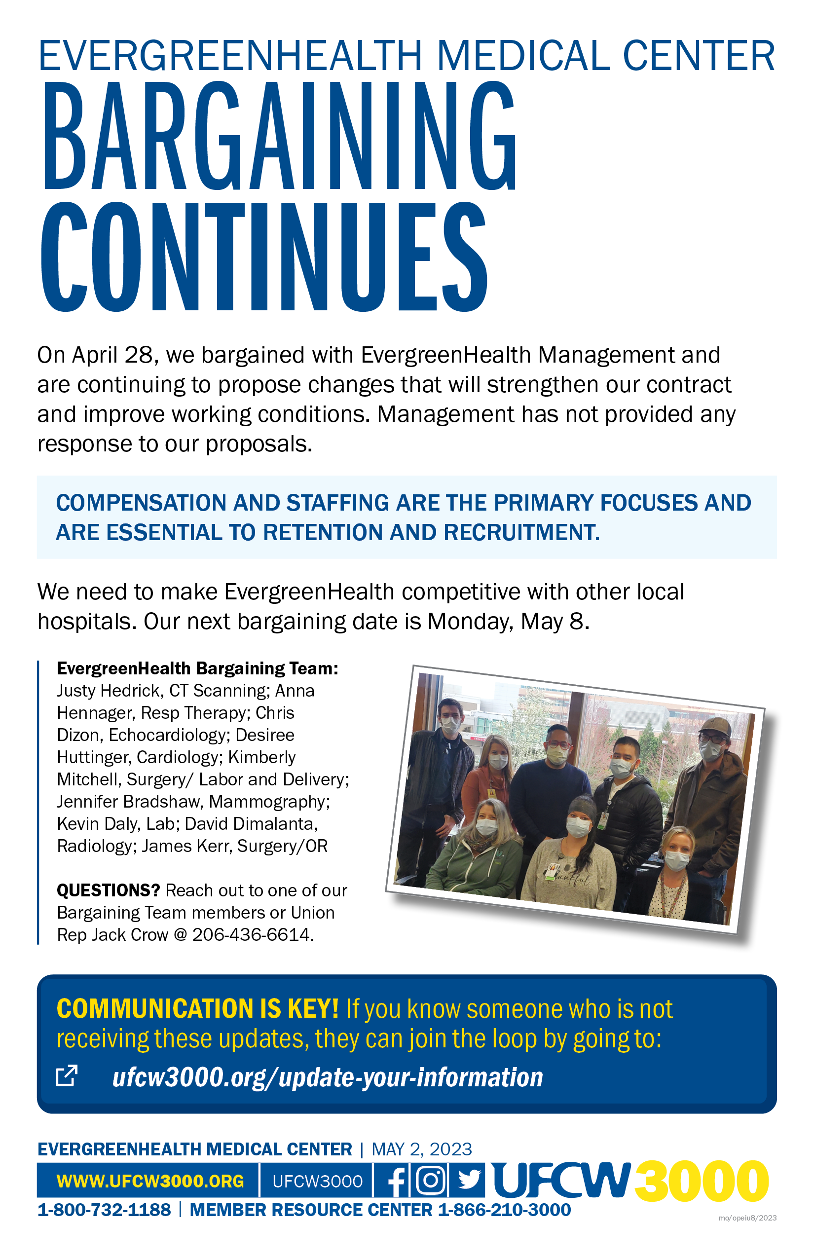 EvergreenHealth Medical Center - Bargaining Continues — UFCW 3000