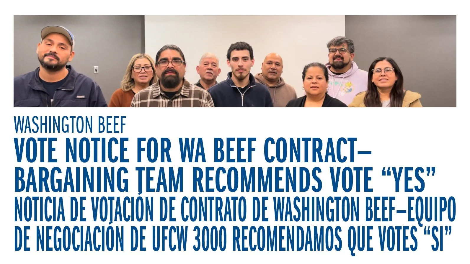 Washington Beef - Vote Scheduled! ¡Votación Programada! — UFCW 3000
