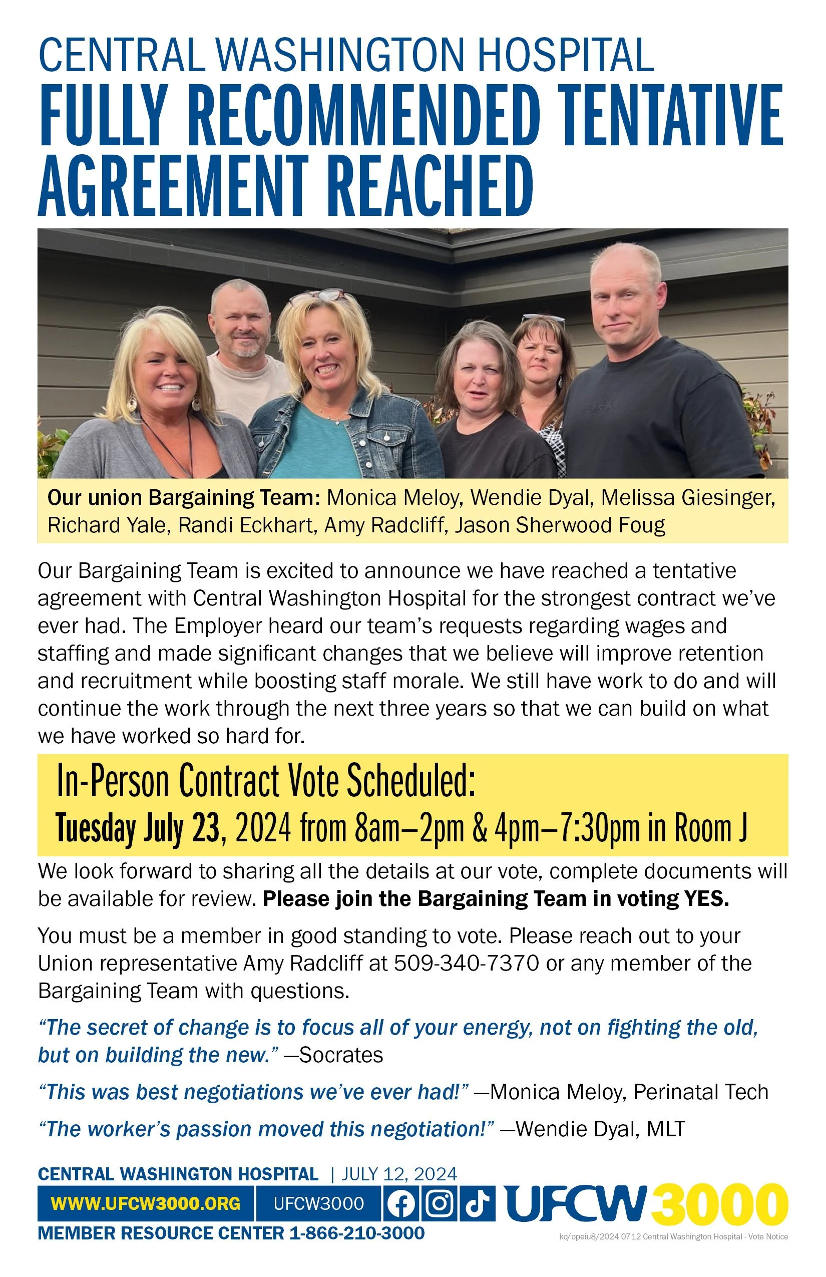 Central Washington Hospital Fully Recommended Tentative Agreement ...