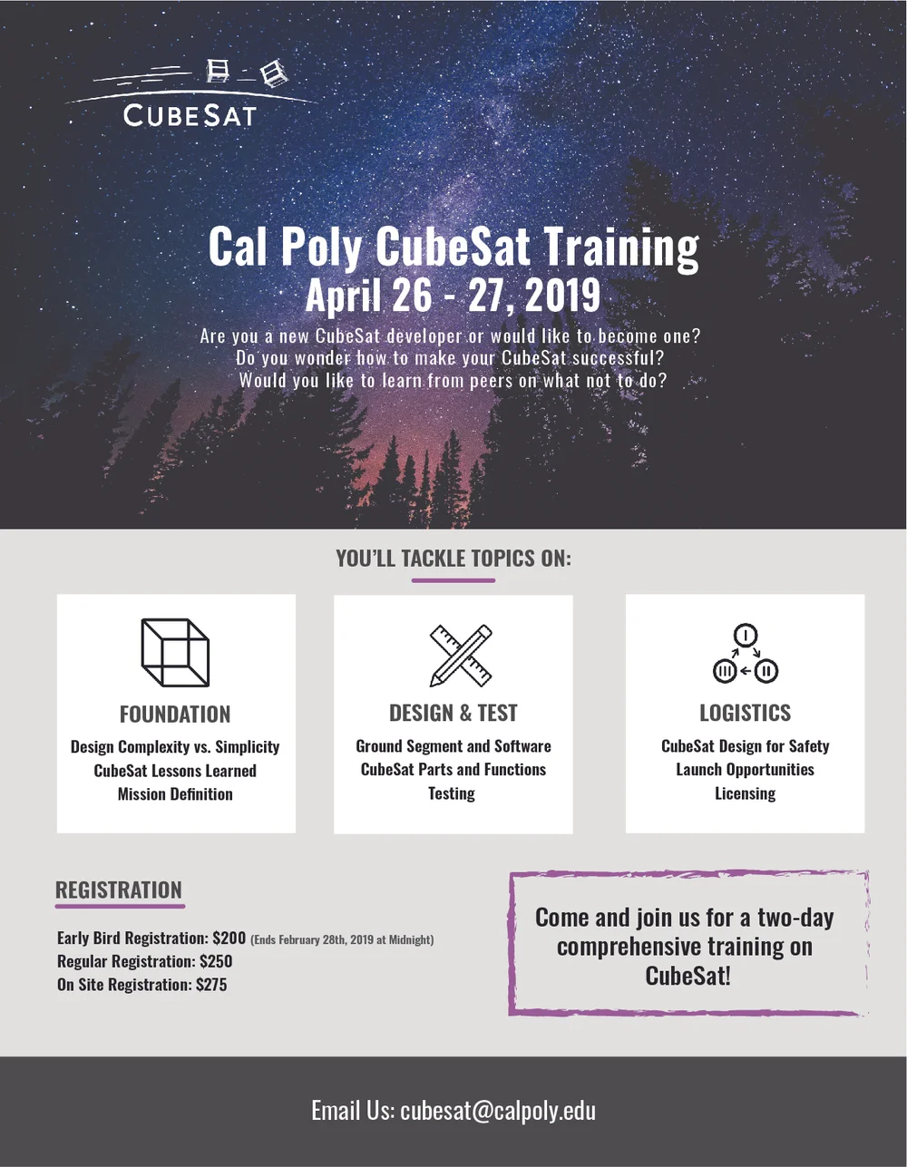 Cal Poly CubeSat Training Course 2019 — CubeSat