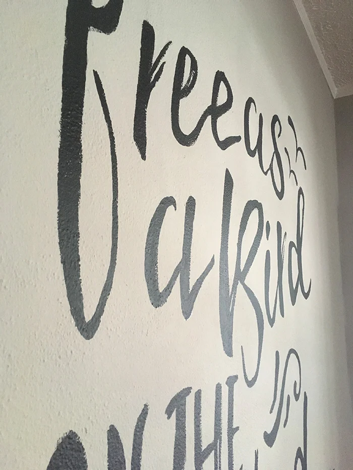 DIY Typography Wall Mural — Laurie Cosgrove Design | Templates ...
