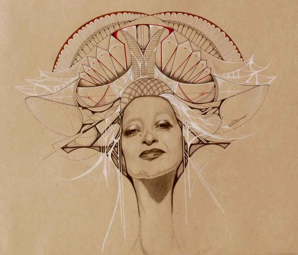 Zaha Hadid Portrait Sketch