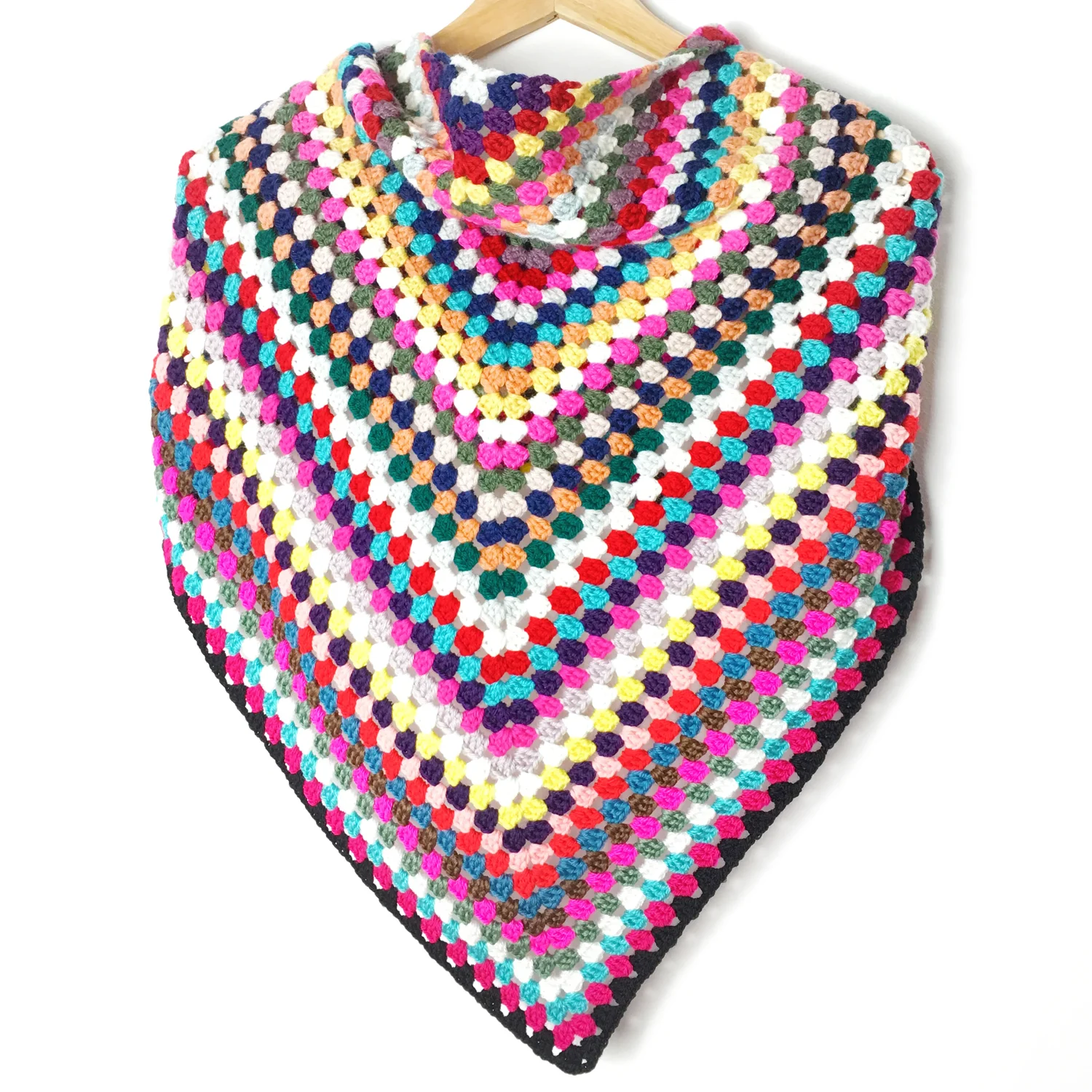 make an easy granny scarf (with pom pom edging too!) — Potter & Bloom