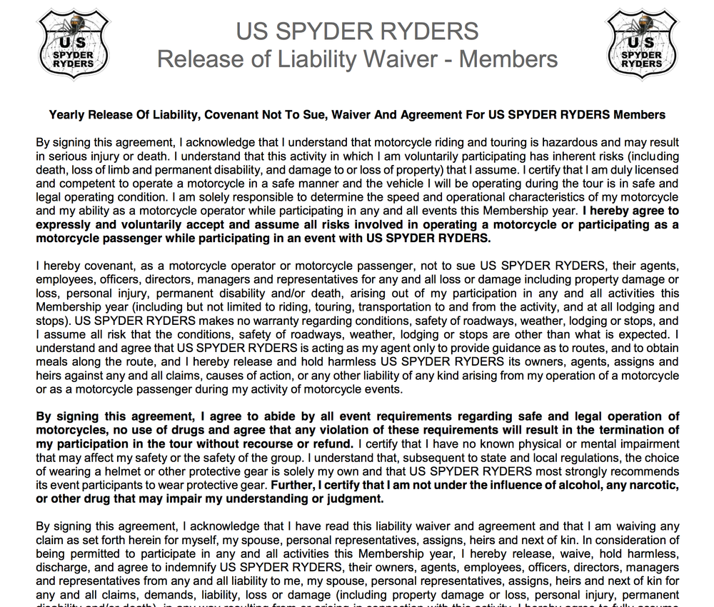 RedDirt-Forms — US Spyder Ryders