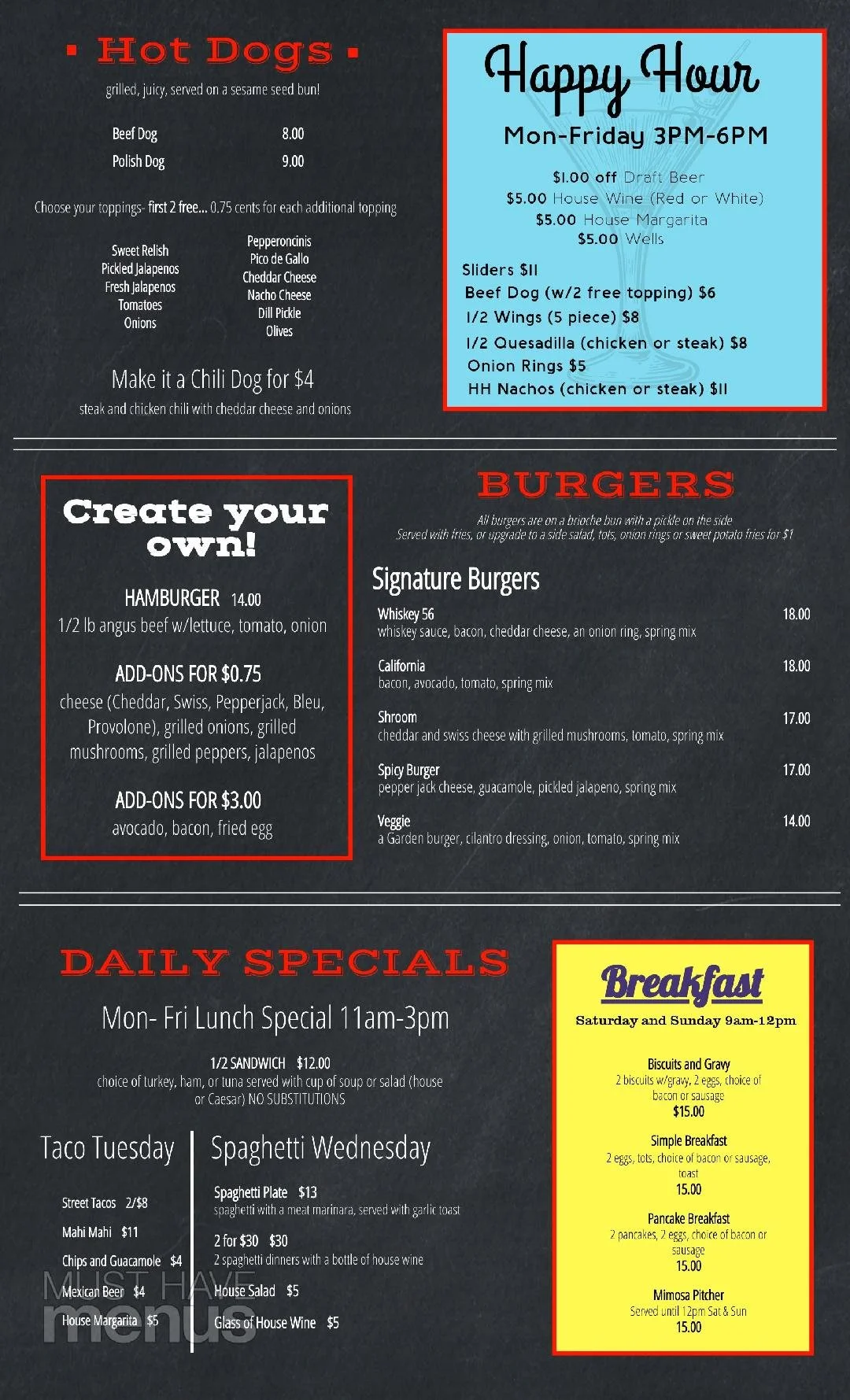 MENU — Clubhouse 56