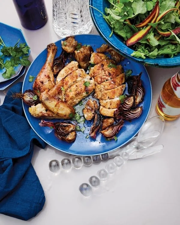 Anchovy-Butter Chicken with Chicken Fat Croutons — Alison Roman