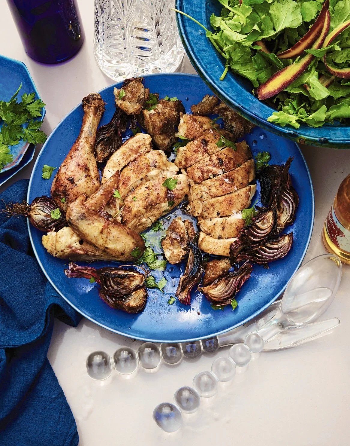 Anchovy-Butter Chicken with Chicken Fat Croutons — Alison Roman